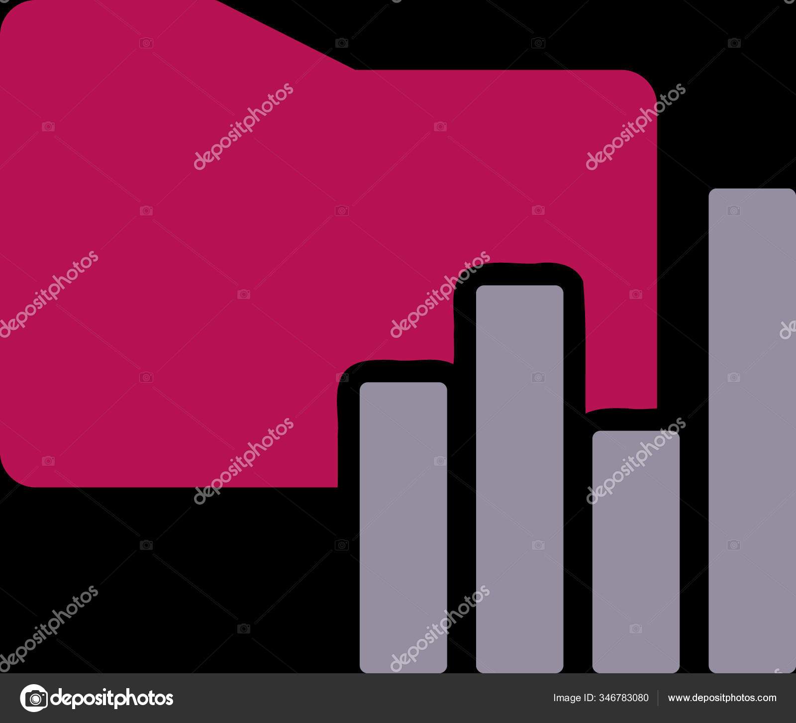 Charts Folder Icon Business Bicolor Set Flat Vector Symbol Uses Stock Vector Image by ©YAYImages ...