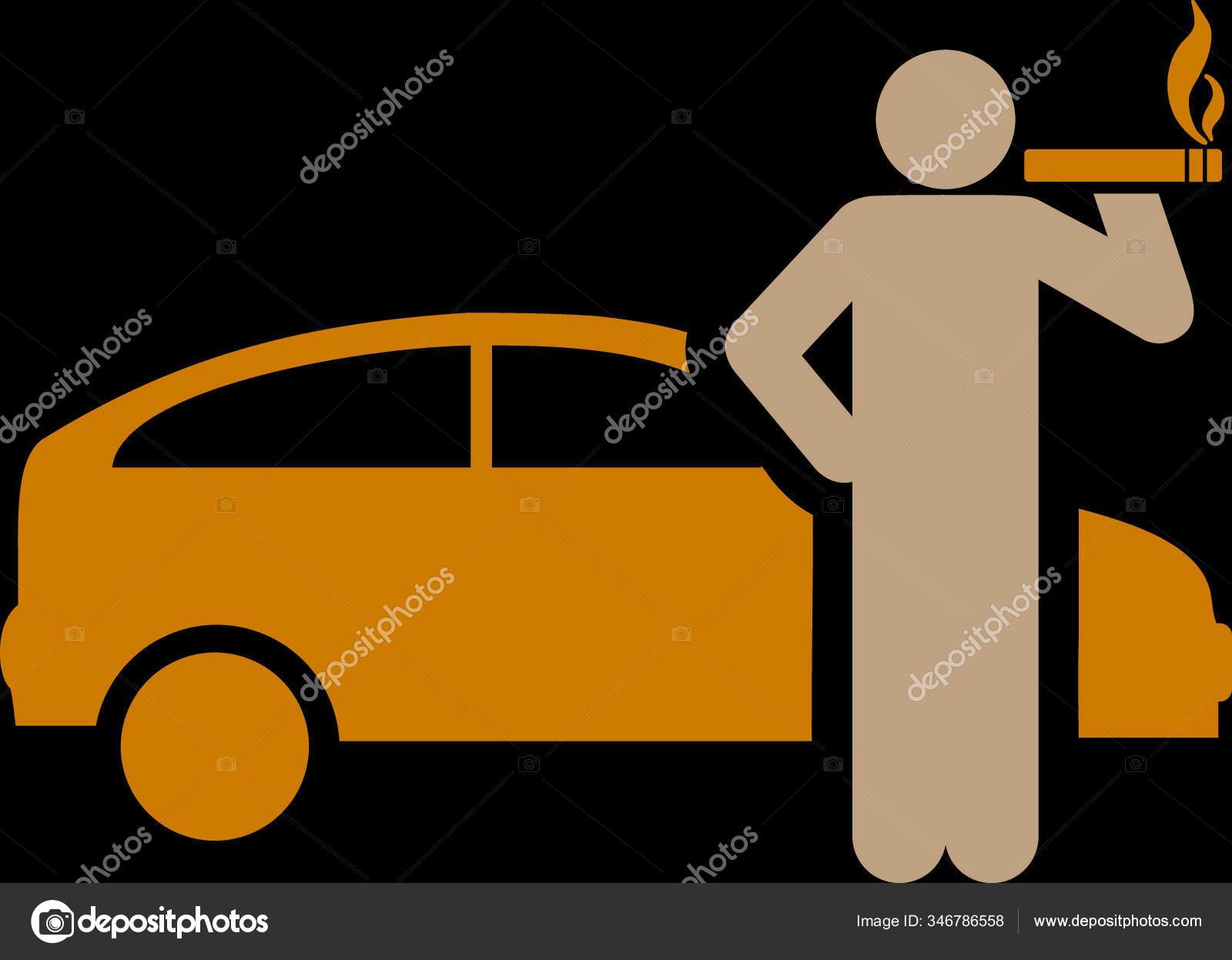 Smoking Taxi Driver Icon Vector Style Flat Bicolor Symbols Smooth Stock ...