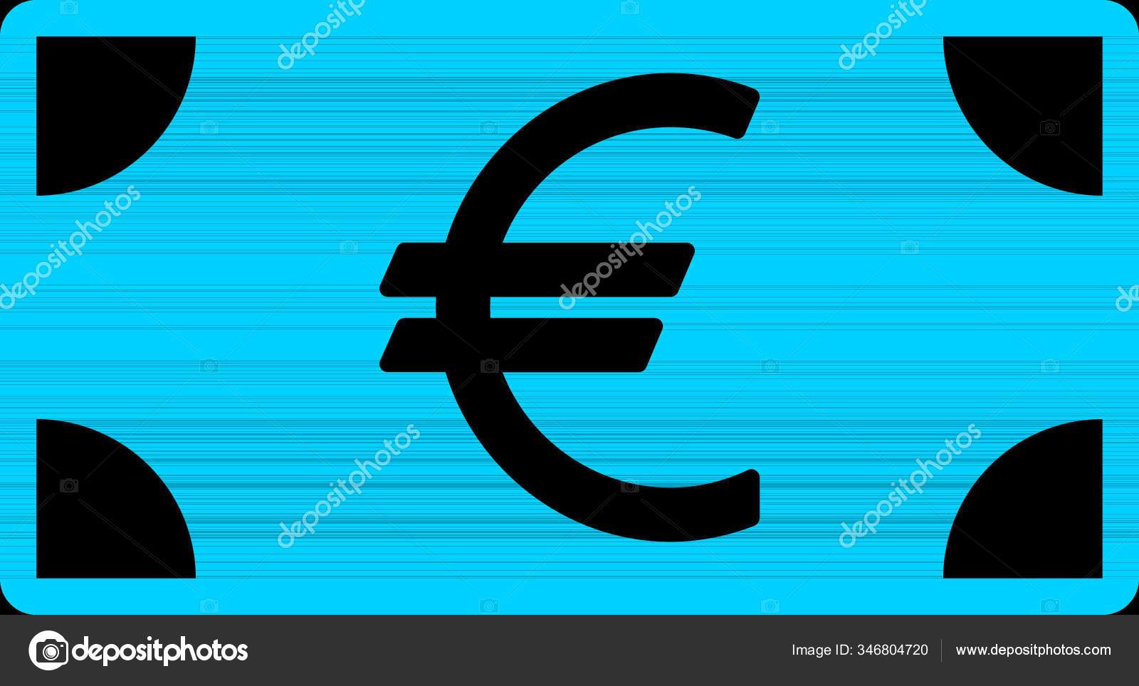 Euro Banknote Icon Flat Vector Symbol Uses Orange Color Rounded Stock ...