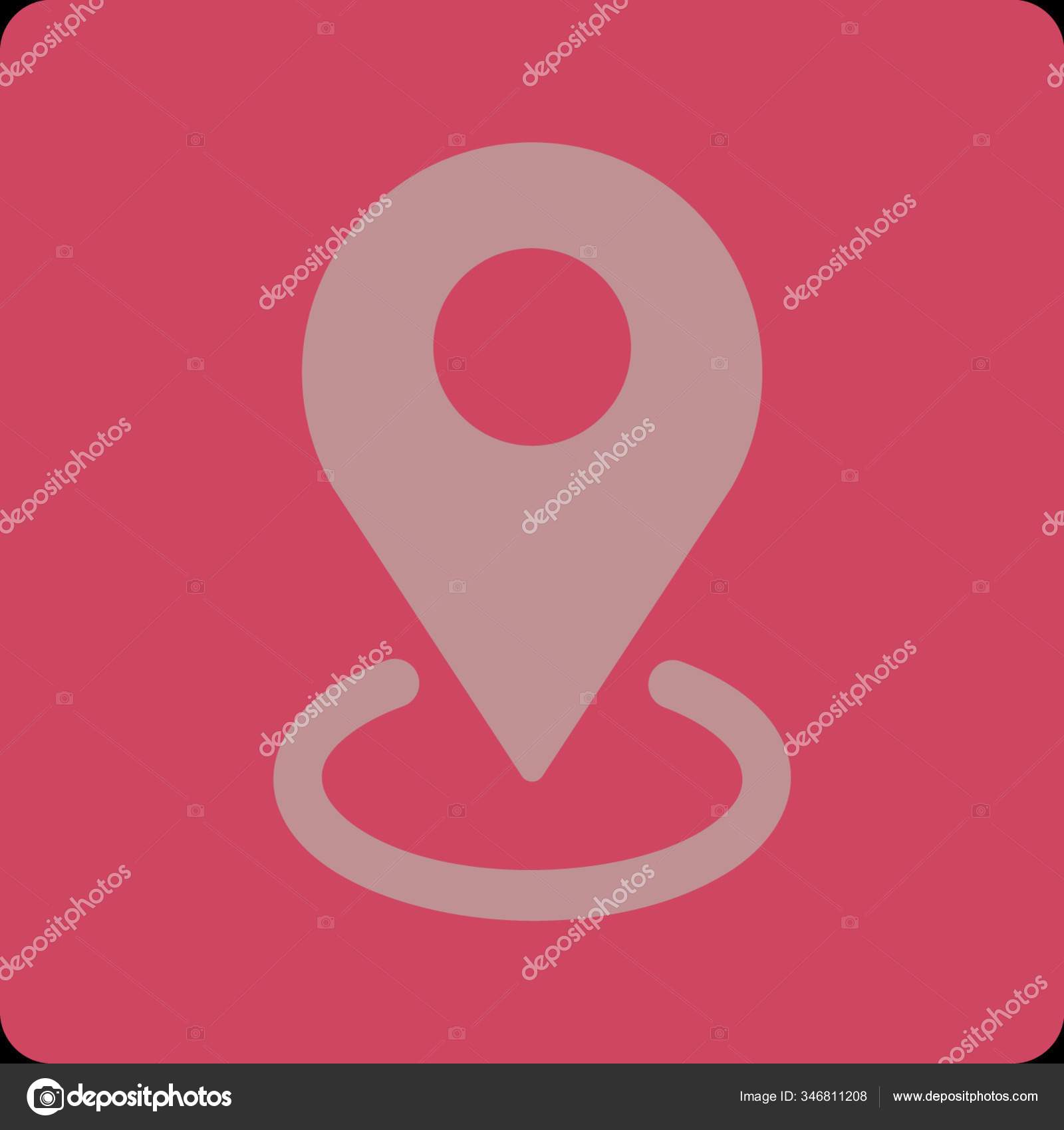 Geo Targeting Icon Flat Rounded Square Button Uses Soft Blue Stock ...