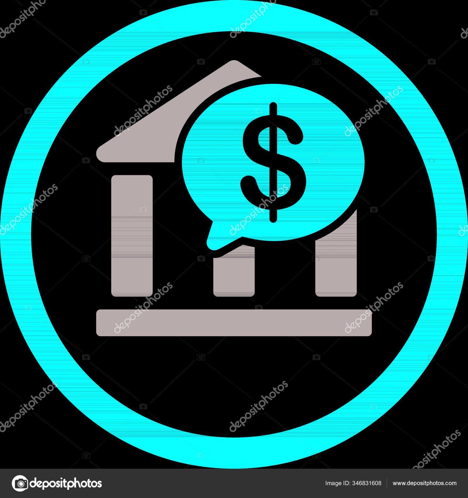 Bank Transfer Vector Icon Flat Rounded Symbol Uses Intensive Red Stock ...