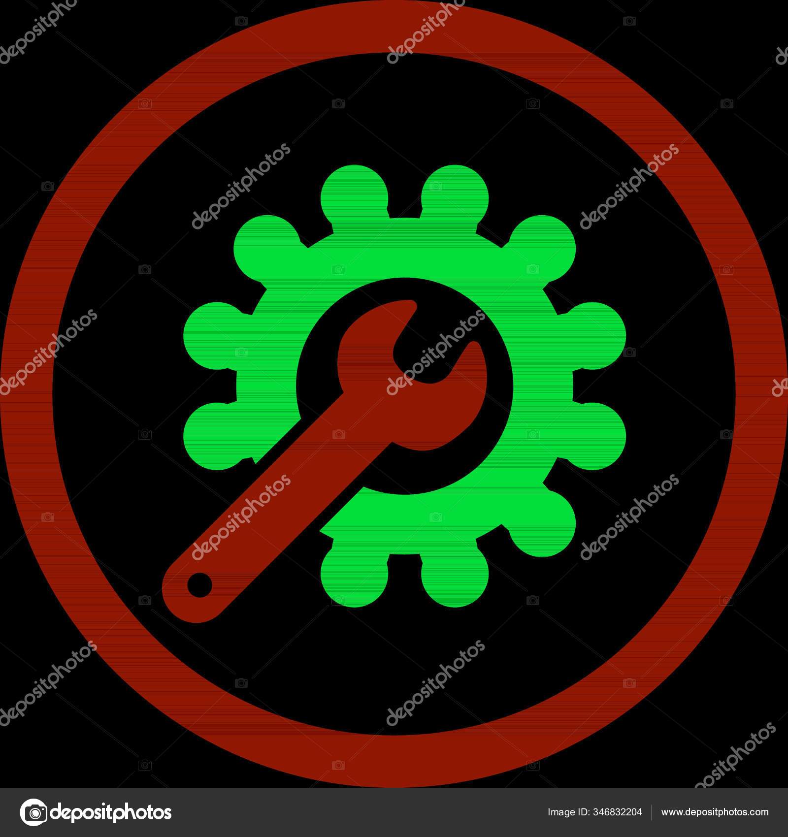 Customization Vector Icon Rounded Flat Symbol Drawn Pink Blue Colors ...