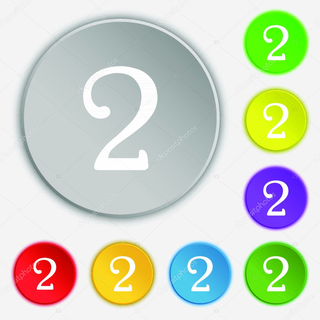 Signo Premio Del Segundo Lugar Símbolo Ganador Paso Dos Símbolos Vector ...