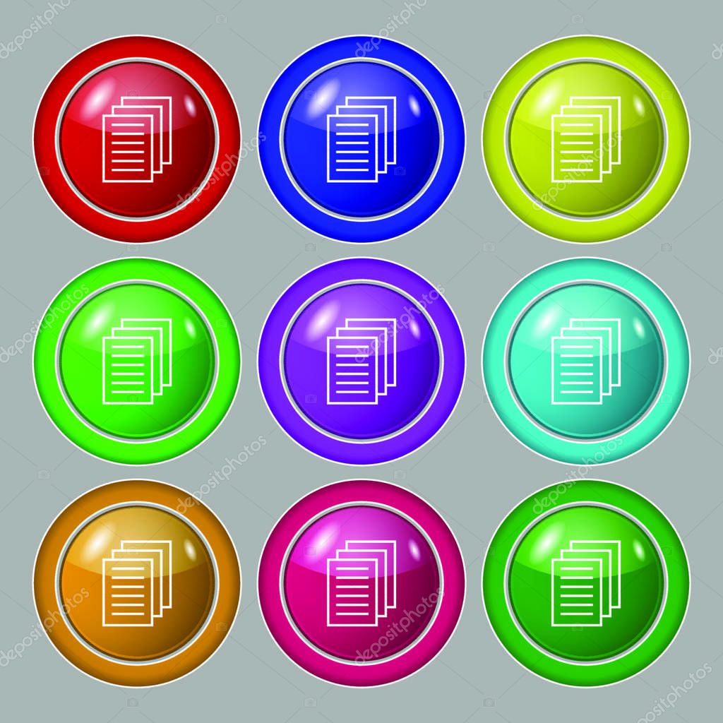 Copiar icono de signo de archivo. Símbolo de documento duplicado ...