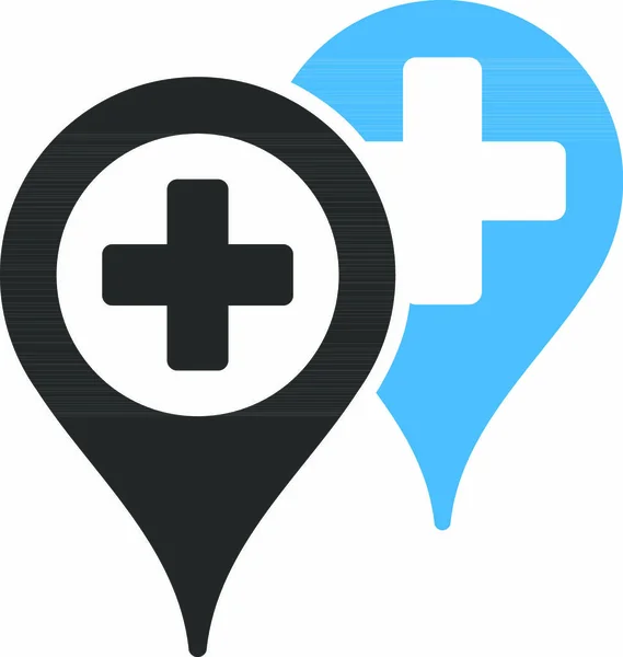 Hospital map markers Vector Art Stock Images | Depositphotos