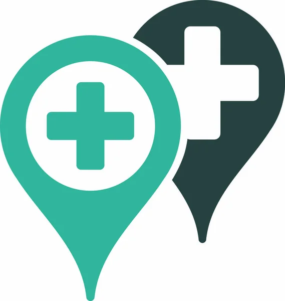 Hospital map markers Vector Art Stock Images | Depositphotos