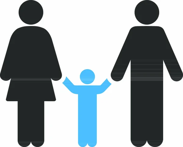 Family Icon Trendy Flat Style Isolated Grey Background Parents Symbol ...