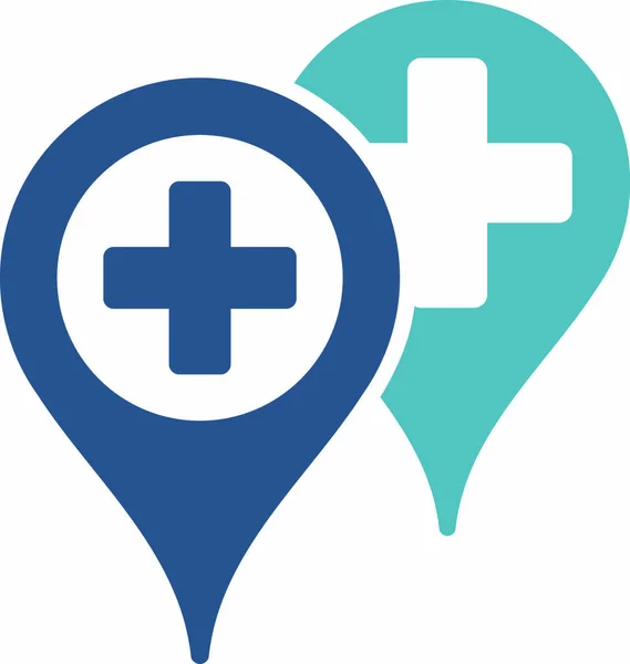 Hospital map markers Vector Art Stock Images | Depositphotos