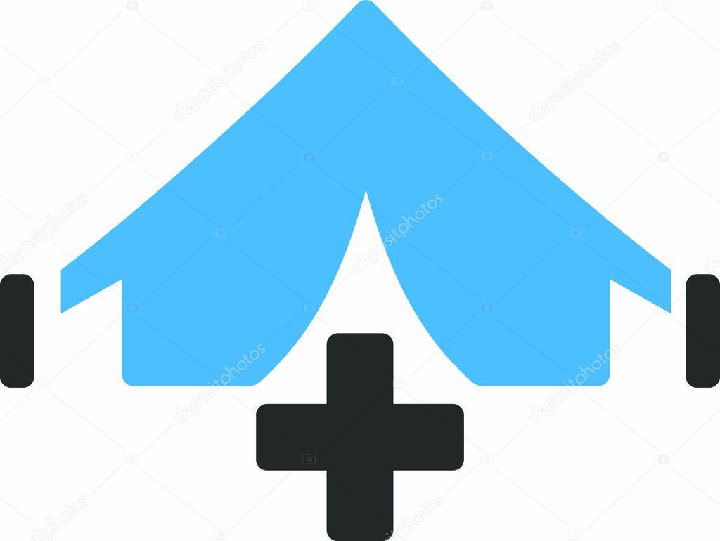 Filed Hospital vector icono. El estilo es bicolor símbolo plano ...