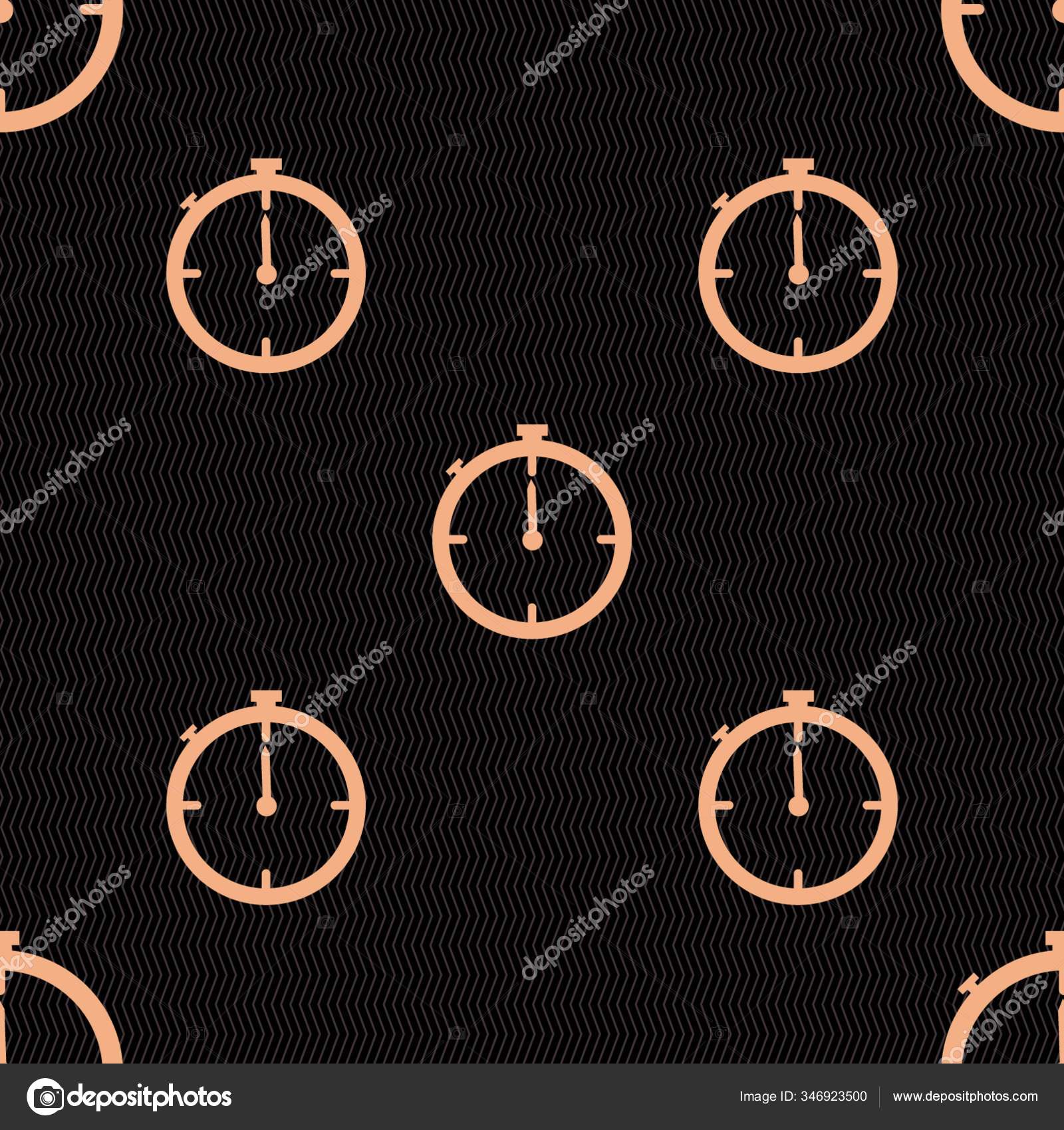 Timer Sign Icon Stopwatch Symbol Seamless Abstract Background Geometric ...