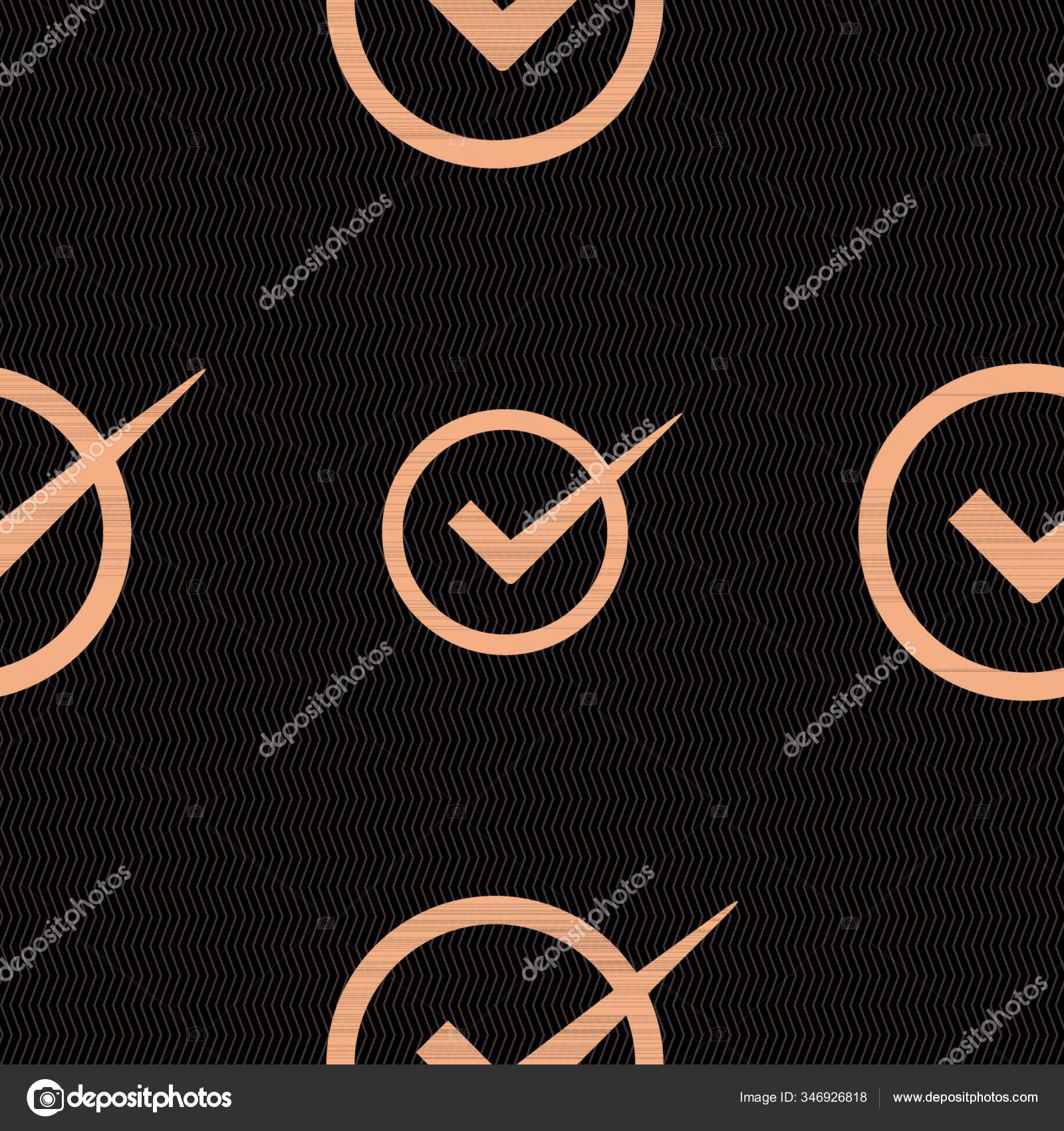 Check Mark Sign Icon Checkbox Button Seamless Abstract Background Geometric Stock Vector Image ...