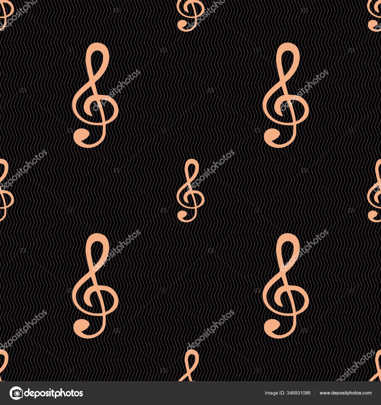 Treble Clef Icon Seamless Abstract Background Geometric Shapes Vector ...