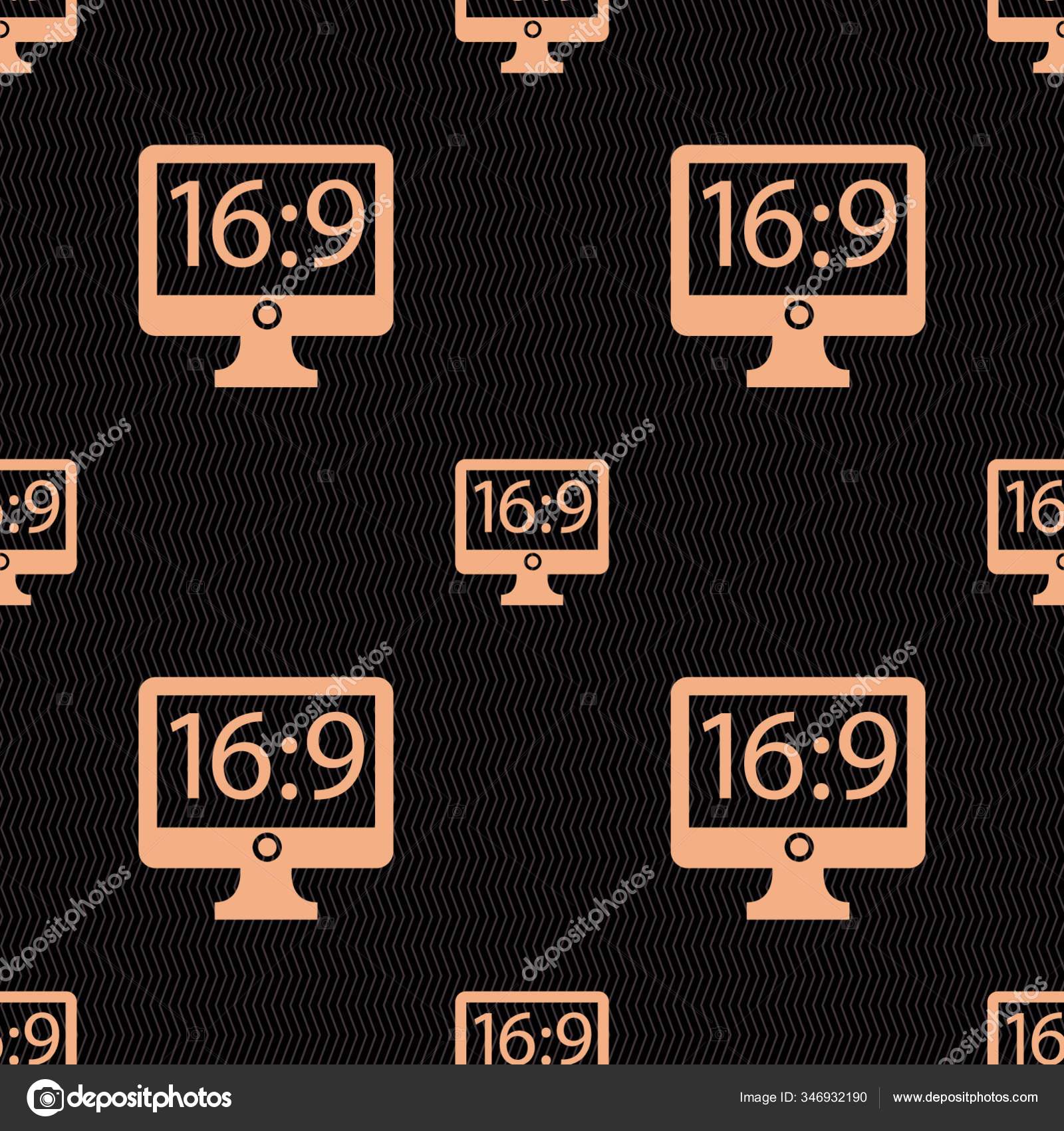 Aspect Ratio Widescreen Icon Sign Seamless Abstract Background ...