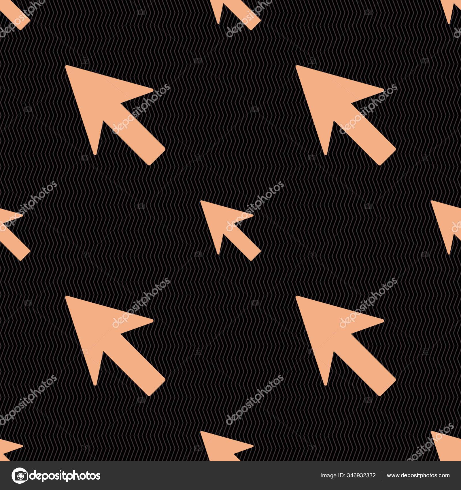 Cursor Arrow Icon Sign Seamless Abstract Background Geometric Shapes Vector Stock Vector Image ...