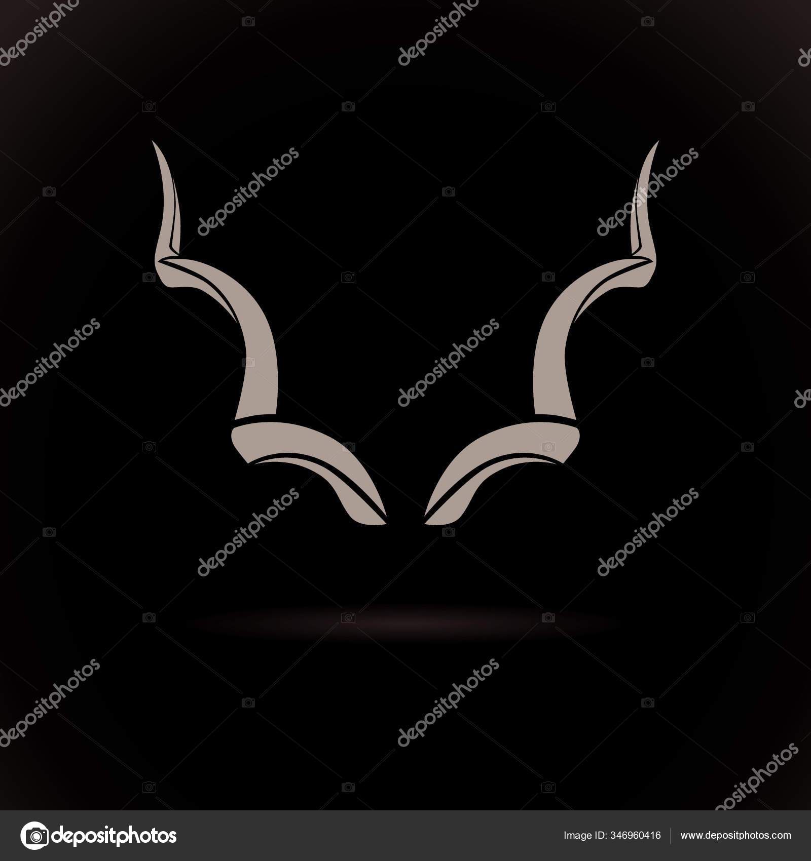 Vector Image Horns White Background Greater Kudu Stock Vector by ...