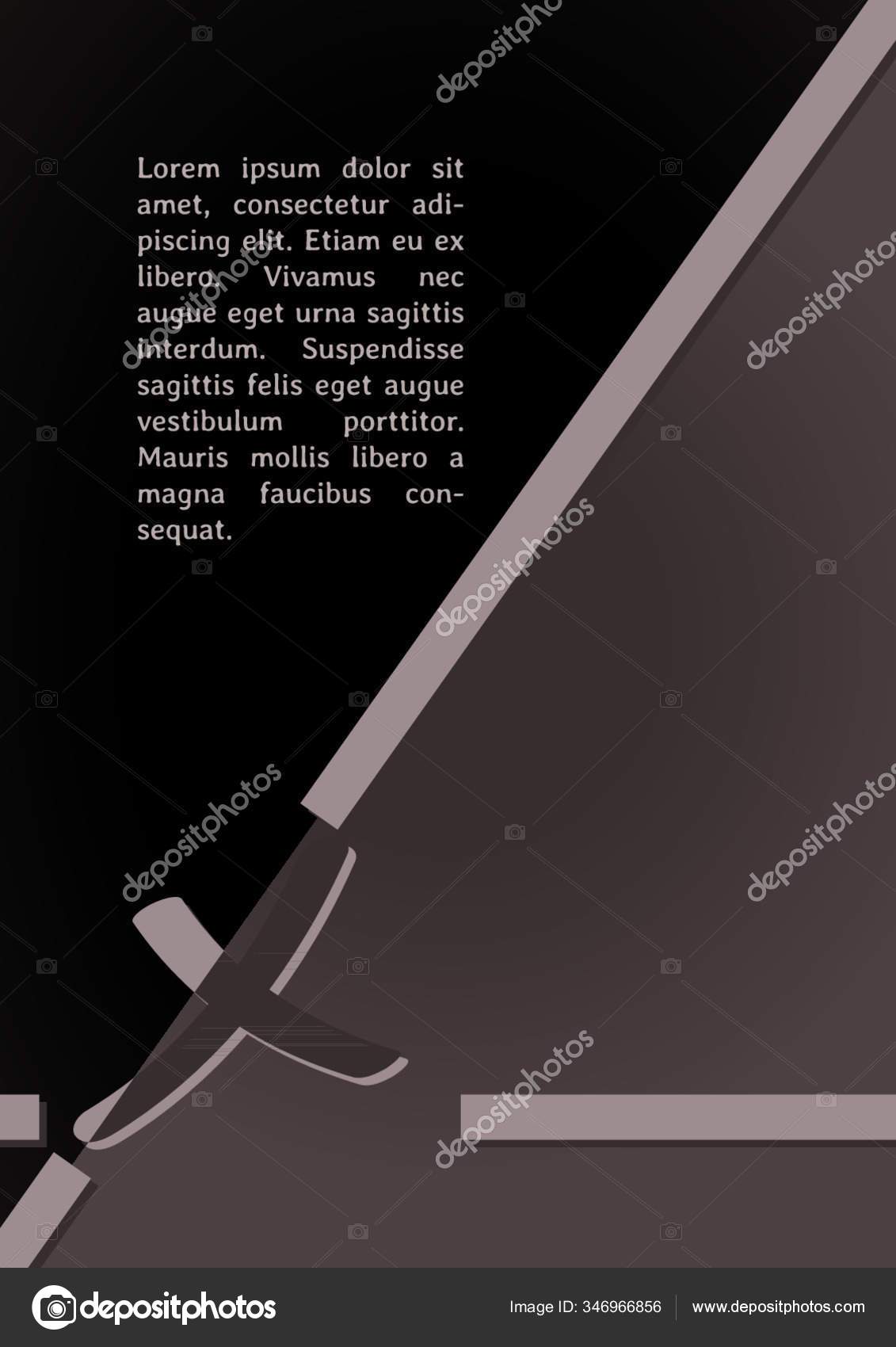 Cross Symbol Dark Infographics Gray Gradient Background Stock Vector by ...