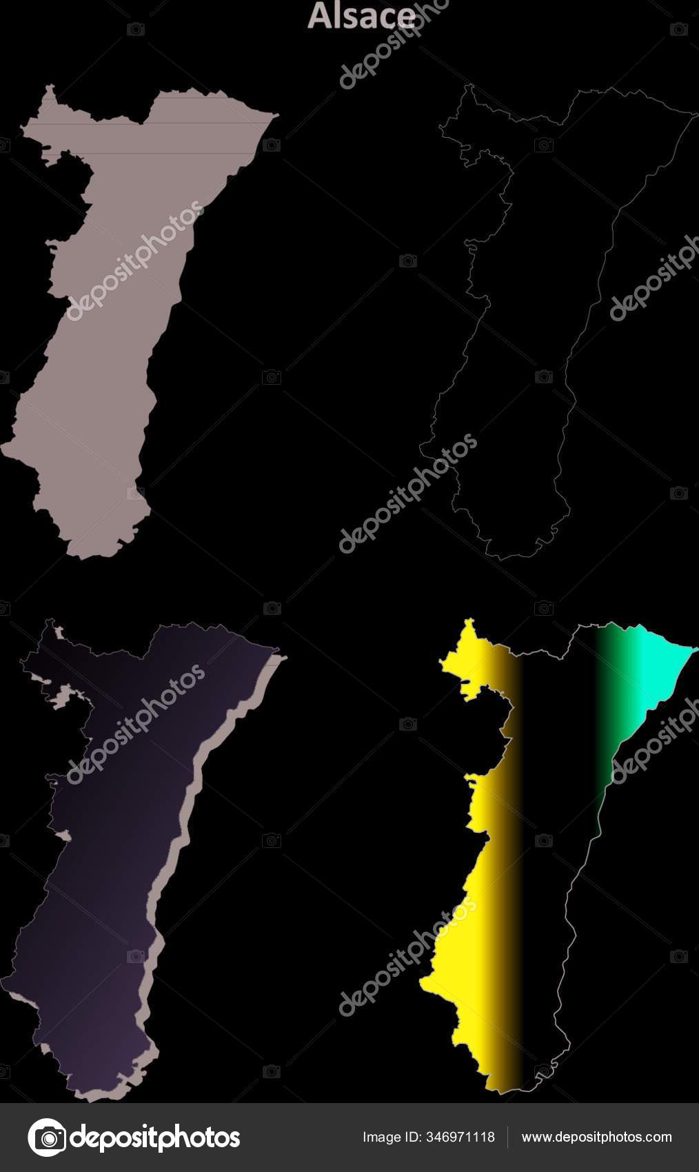 Alsace Blank Detailed Vector Outline Map Set Stock Vector Image by ...