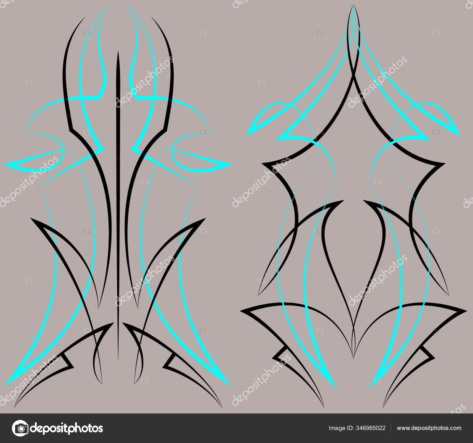 Pinstripe Graphics Vinyl Ready Vector Art Stock Vector by ©YAYImages ...
