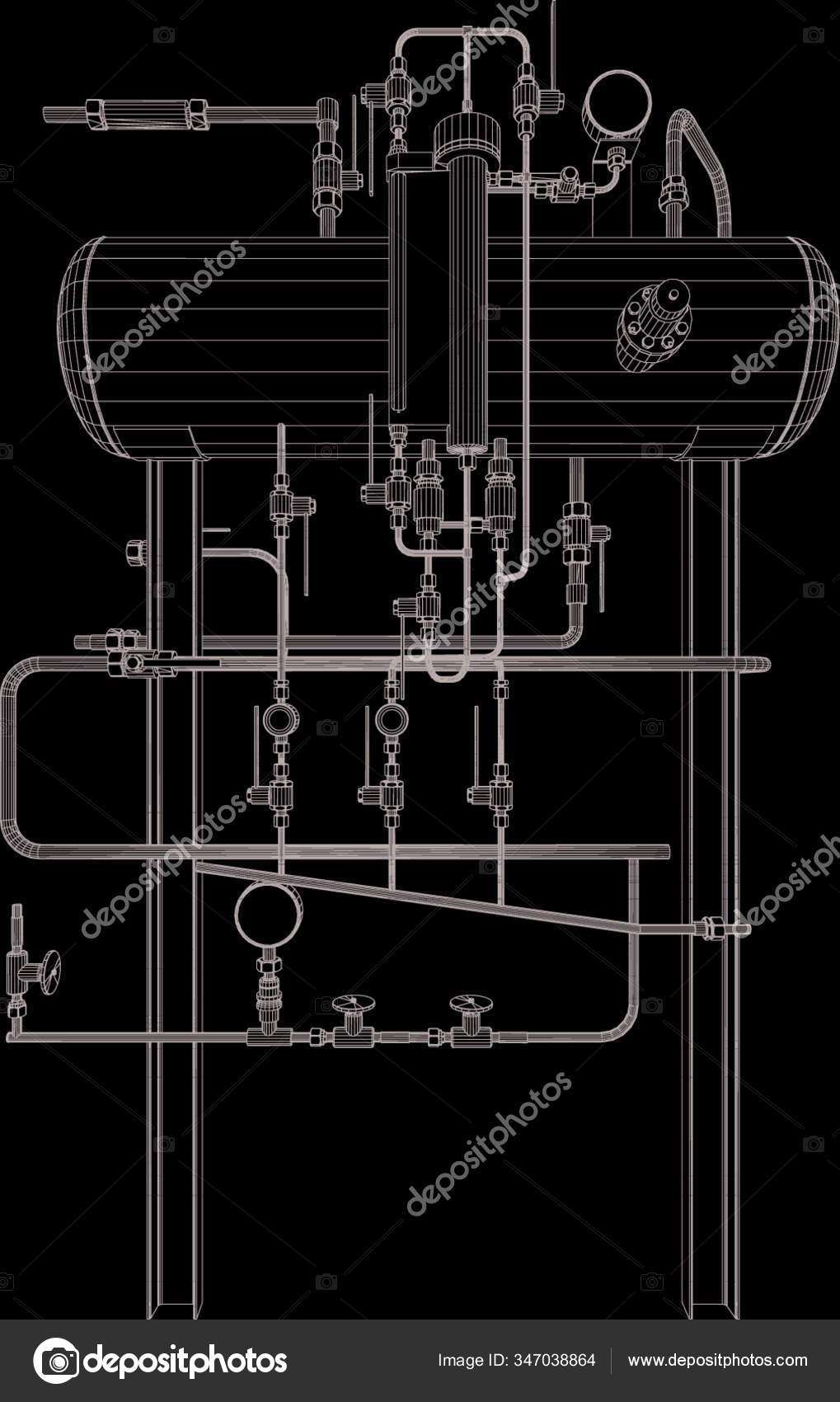Picture Heat Exchanger White Background Stock Vector Image by ...