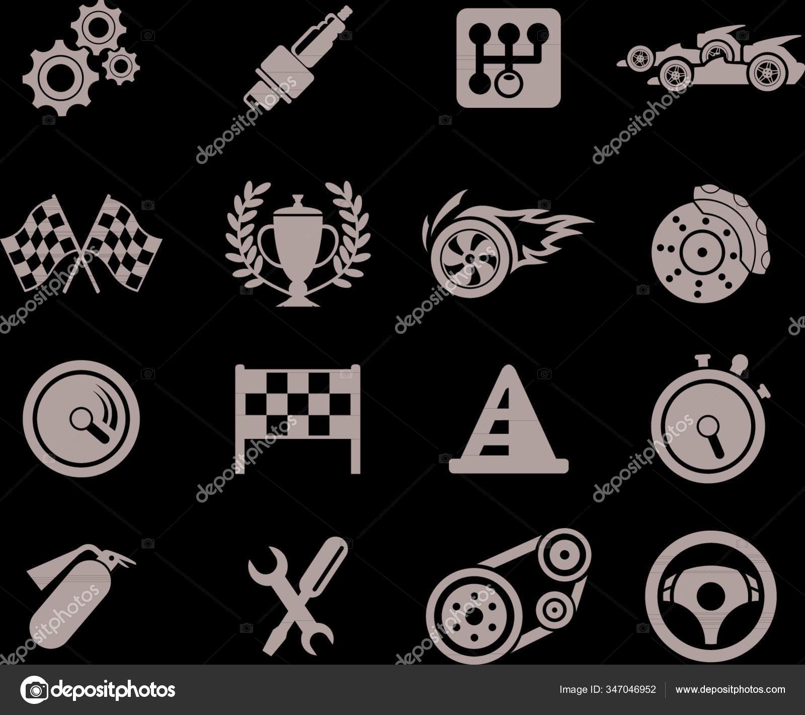 Racing Simply Symbols Web User Interface Stock Vector Image by ...