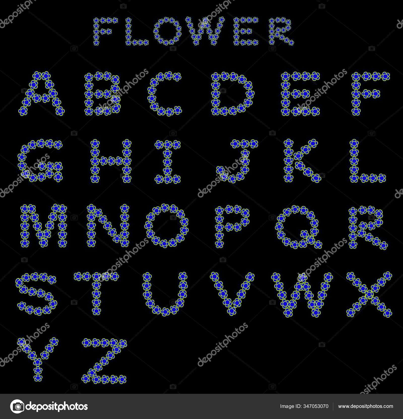 Flor Fuente Vector Para Todas Las Decoraciones Ilustración Vectorial ...