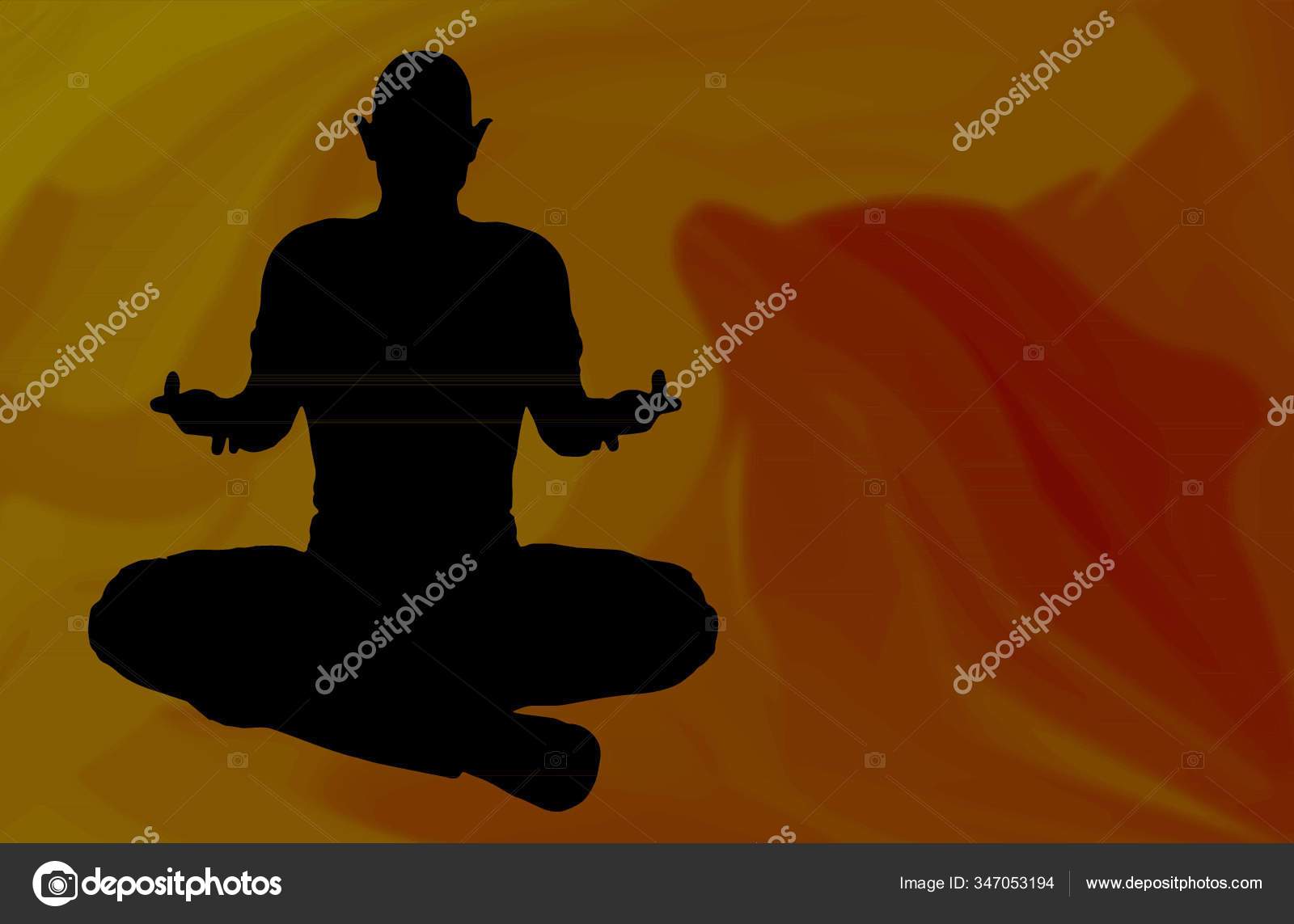 Sukhasana Asana Being Posed Dolphin Ocean Background Stock Vector Image ...