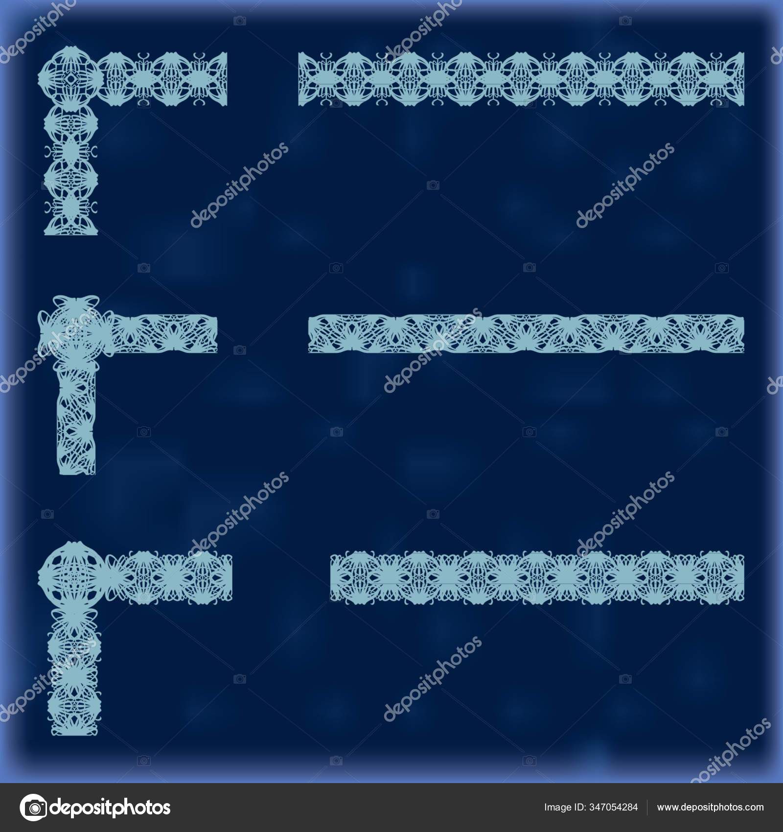 Corners Modular Borders Create Frames Any Size Stock Vector Image by ...