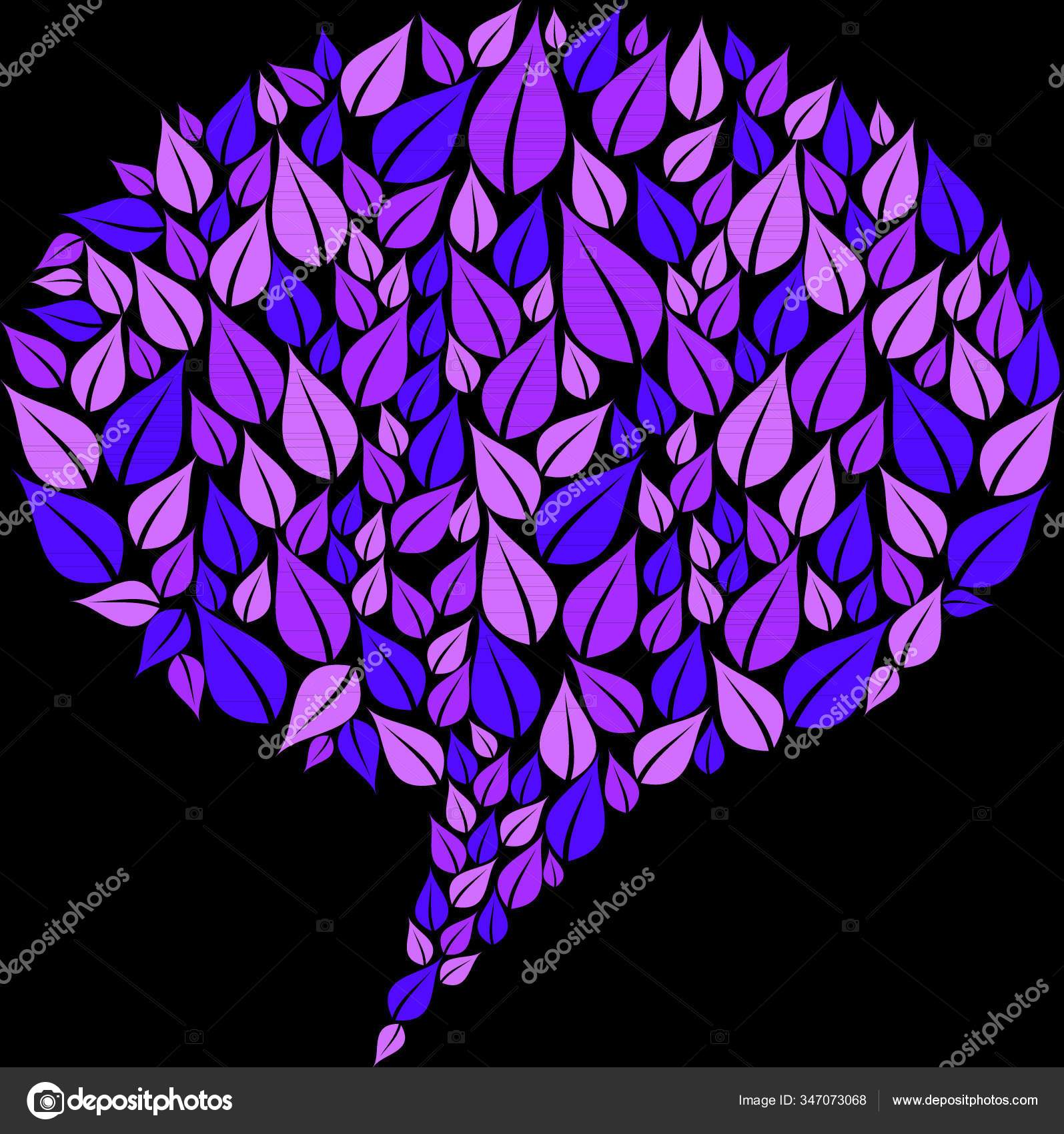 Green Leaves Silhouette Bubble Shape Vector File Layered Easy Manipulation Stock Vector By