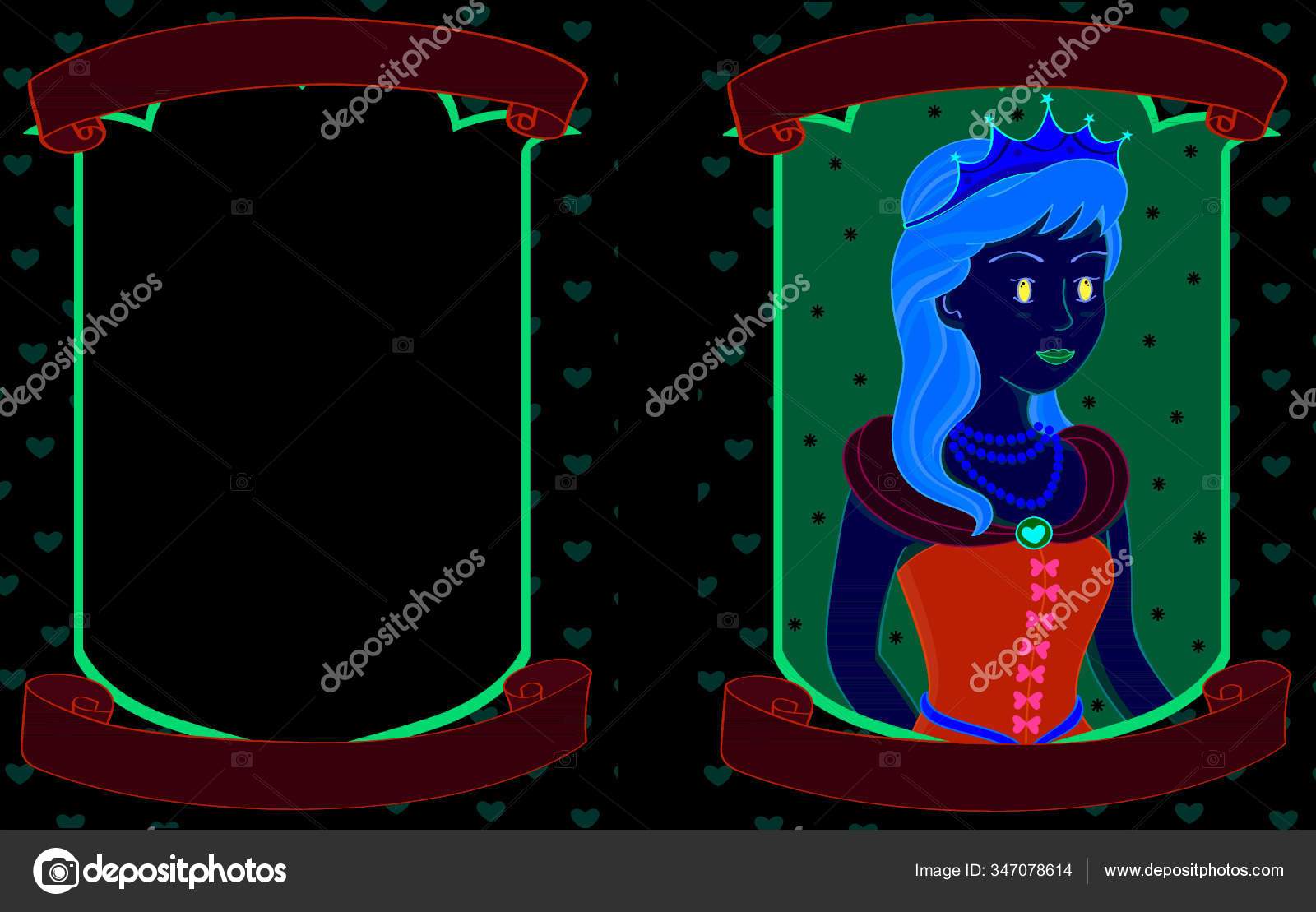 Invitation Card Illustration Princess Empty Space Information Other ...