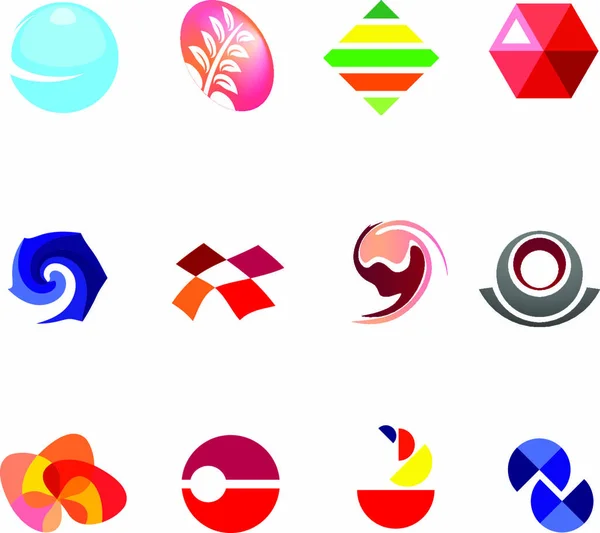 Different Colorful Vector Symbols Set Stock Vector Image by ©YAYImages ...