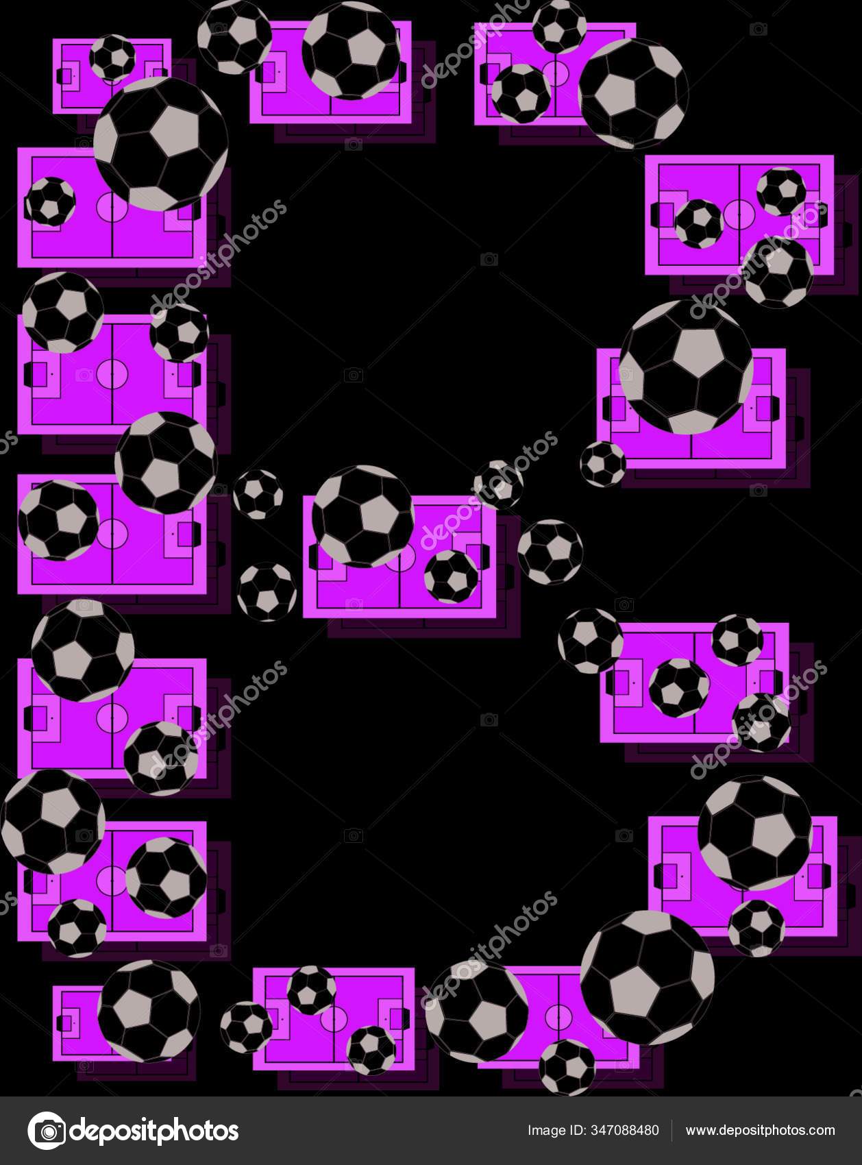 Alphabet Football Letters Made Soccer Balls Fields Vector Stock Vector ...