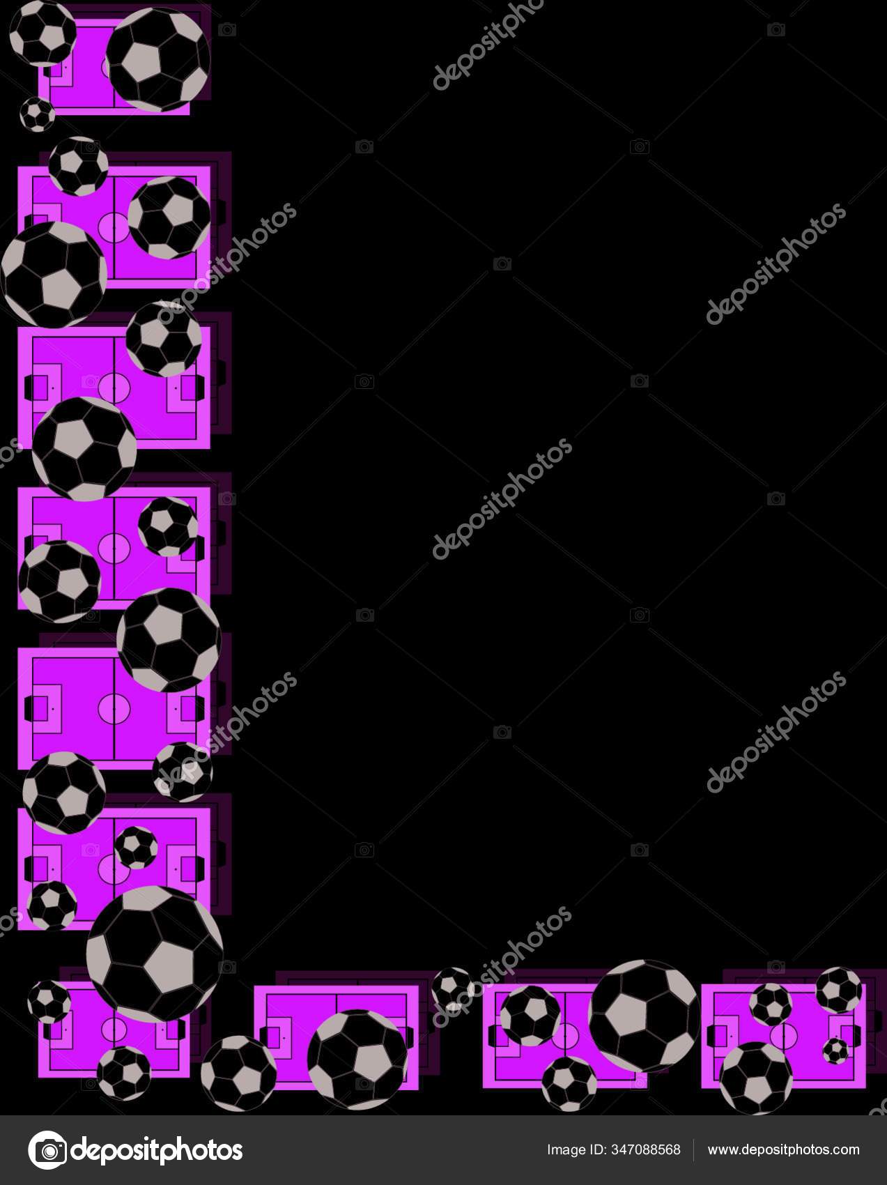 Alphabet Football Letters Made Soccer Balls Fields Vector Stock Vector ...