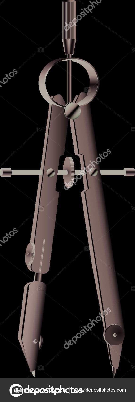 Drawing Compasses Graphic Design Vector Illustration — Stock Vector ...