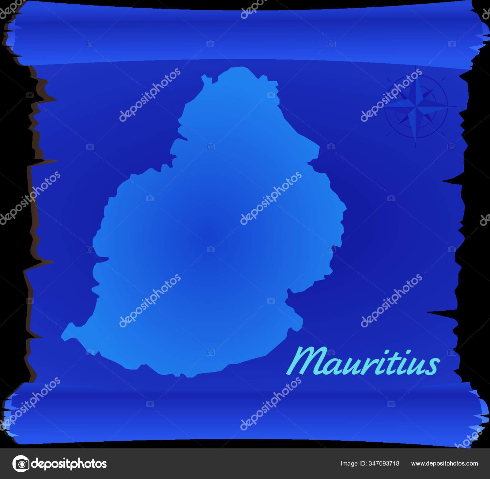 Vector Parchment Silhouette Mauritius Stock Vector by ©YAYImages 347093718