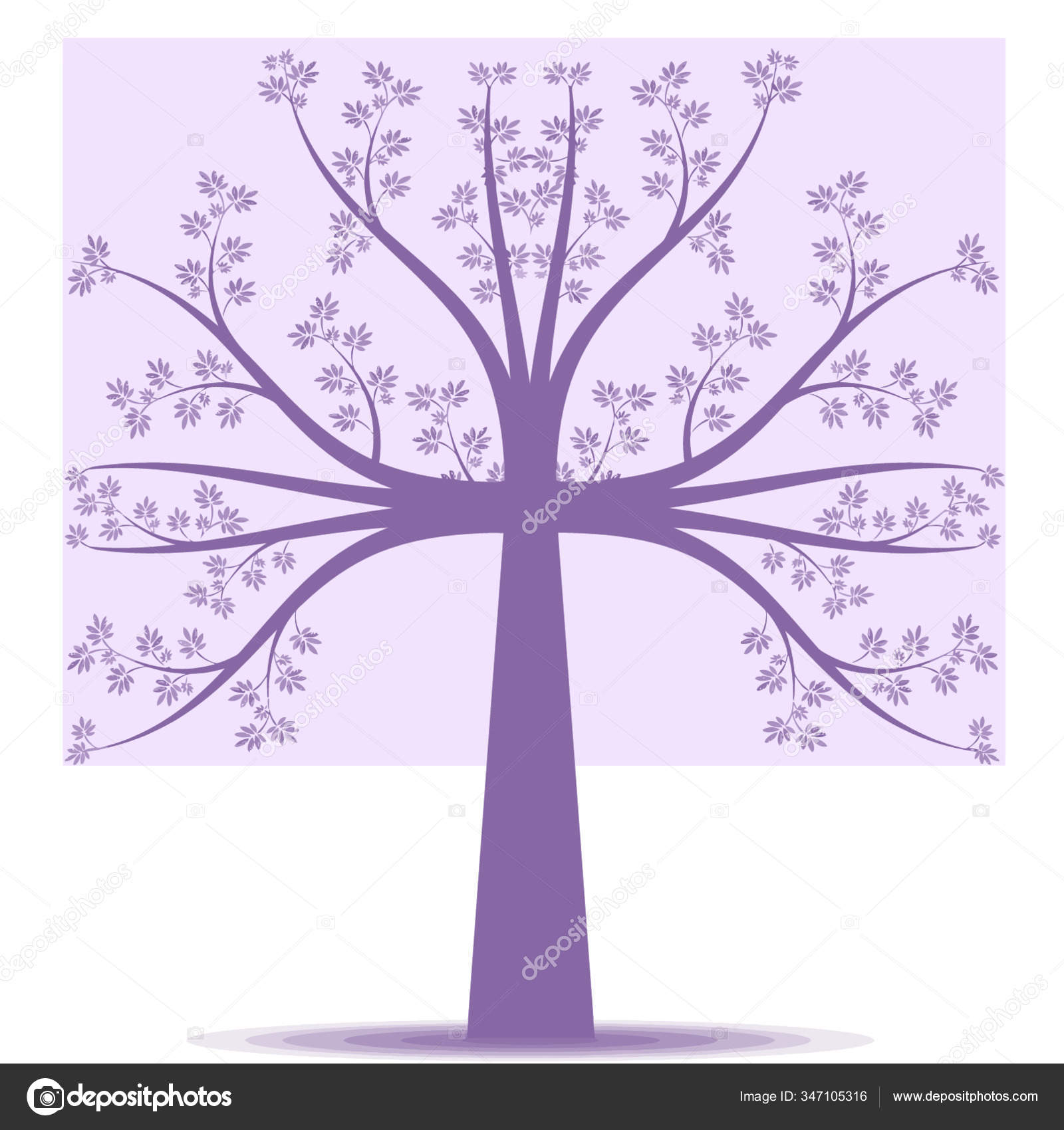 Beautiful Art Tree Isolated White Background Stock Vector by ©YAYImages ...
