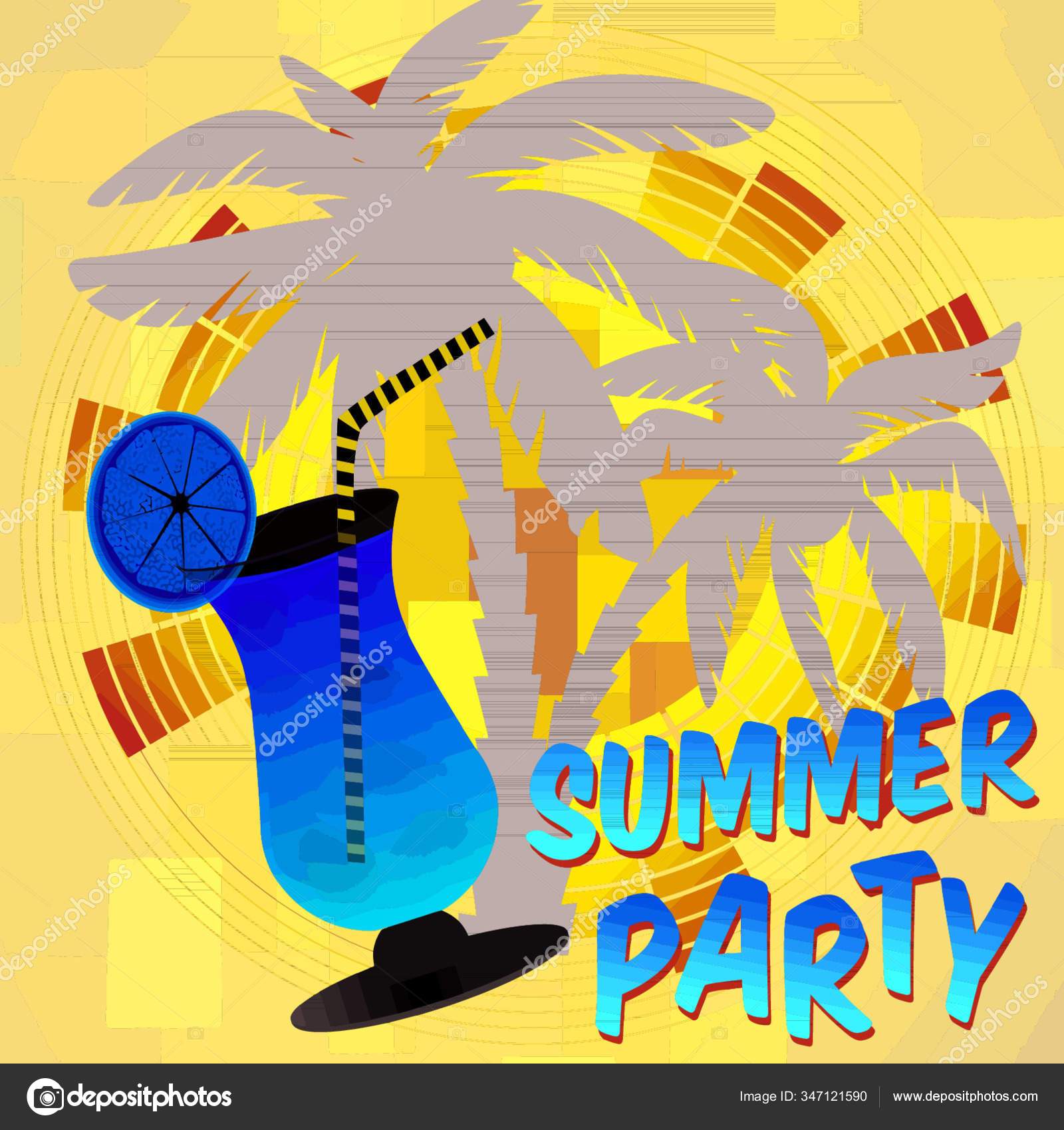 Beach Summer Party Background Vector Illustration Stock Vector Image by ...