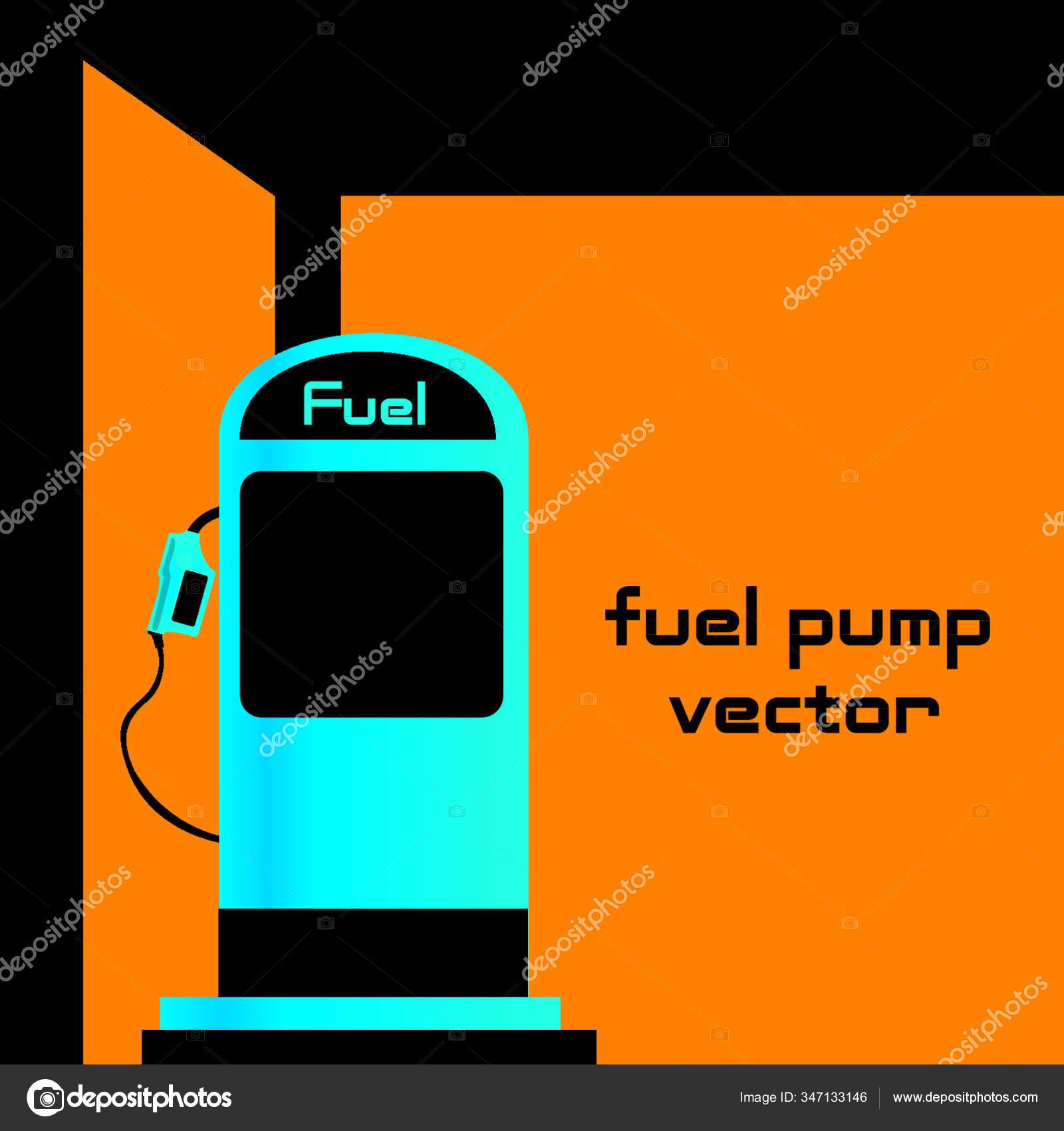 Red Fuel Pump Blue Background Vector Illustration Stock Vector Image by ...
