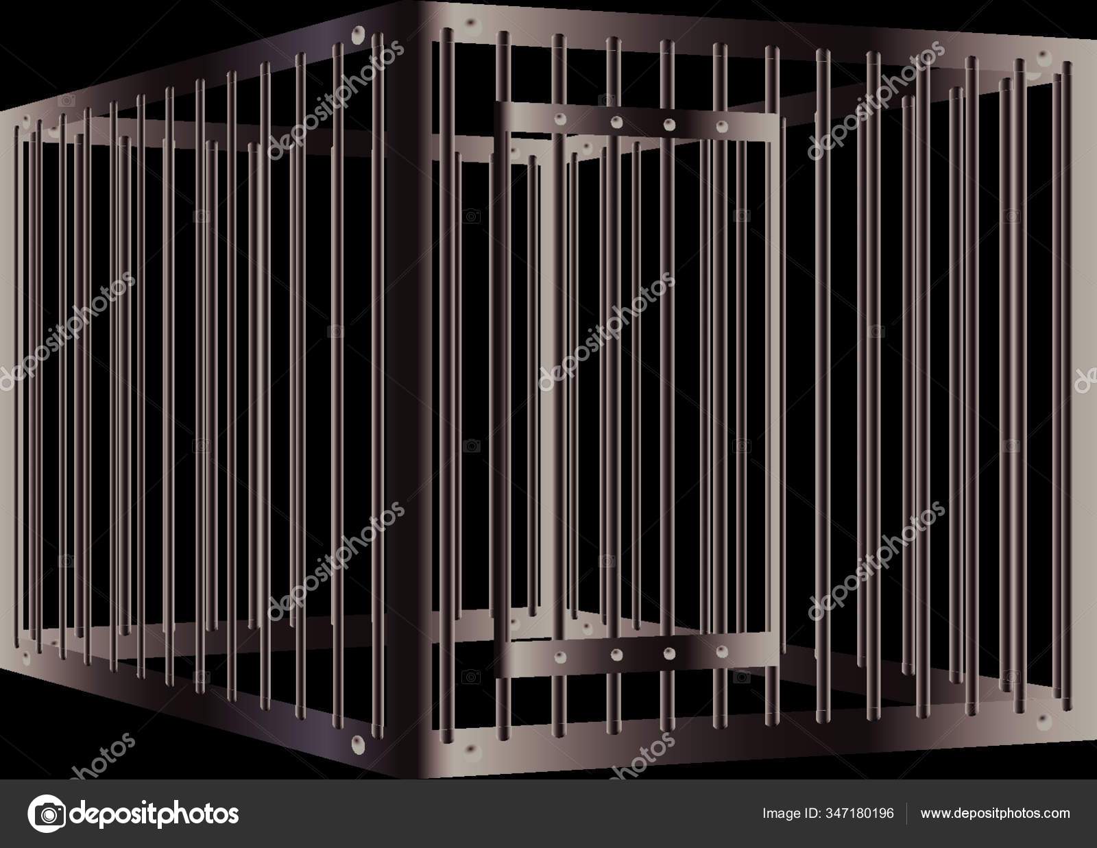 Cage Steel Bars Door Vector Illustration Stock Vector by ©YAYImages ...