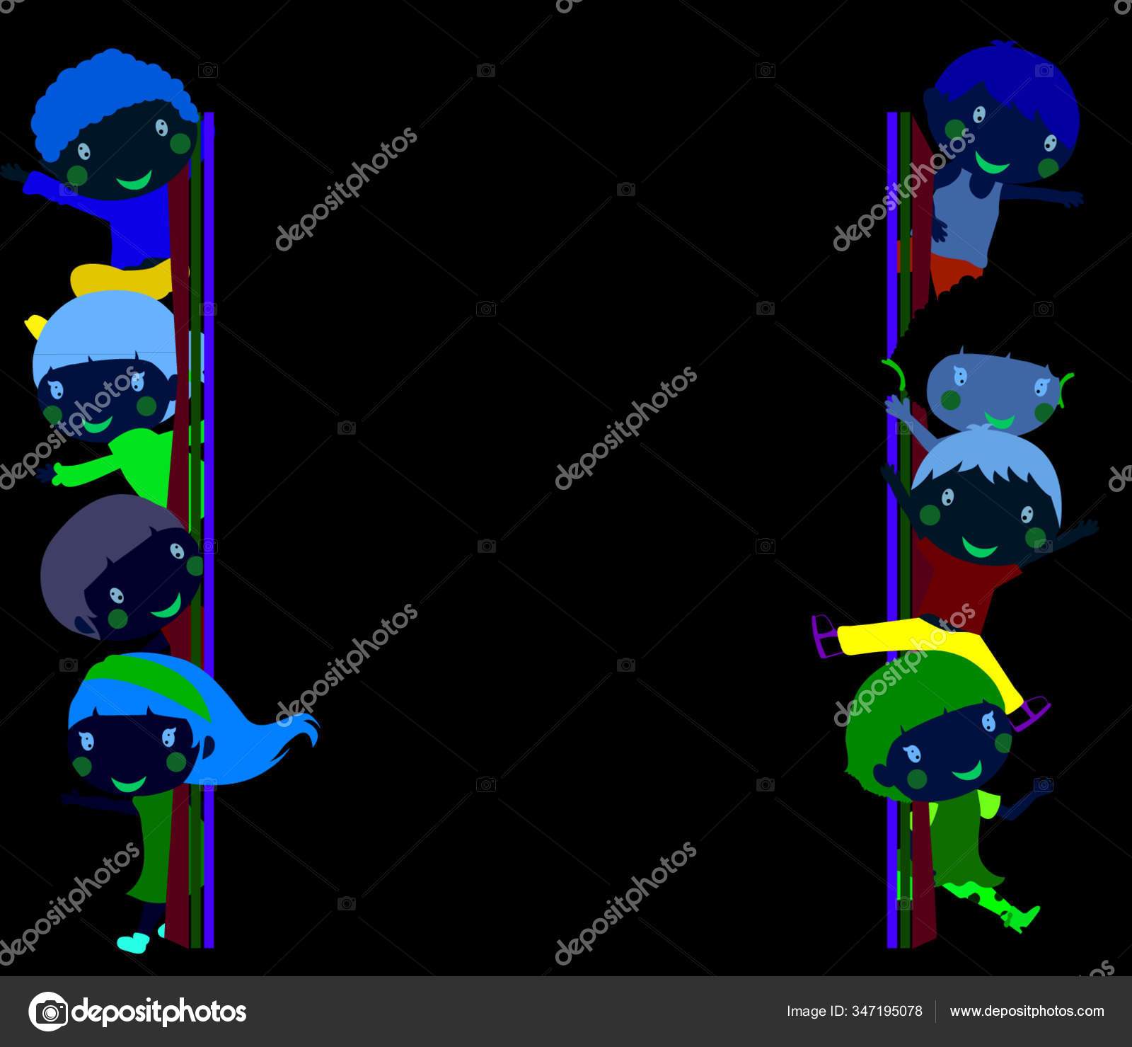 Children Popping Out Waving Background Stock Vector Image by ©YAYImages ...