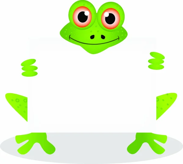 Funny frog cartoon with blank sign Stock Vector Image by ©starlight789 ...