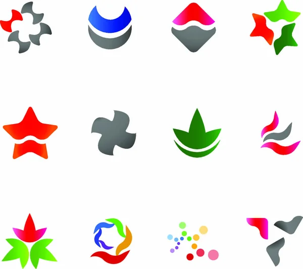 Different Colorful Vector Symbols Set Stock Vector Image by ©YAYImages ...