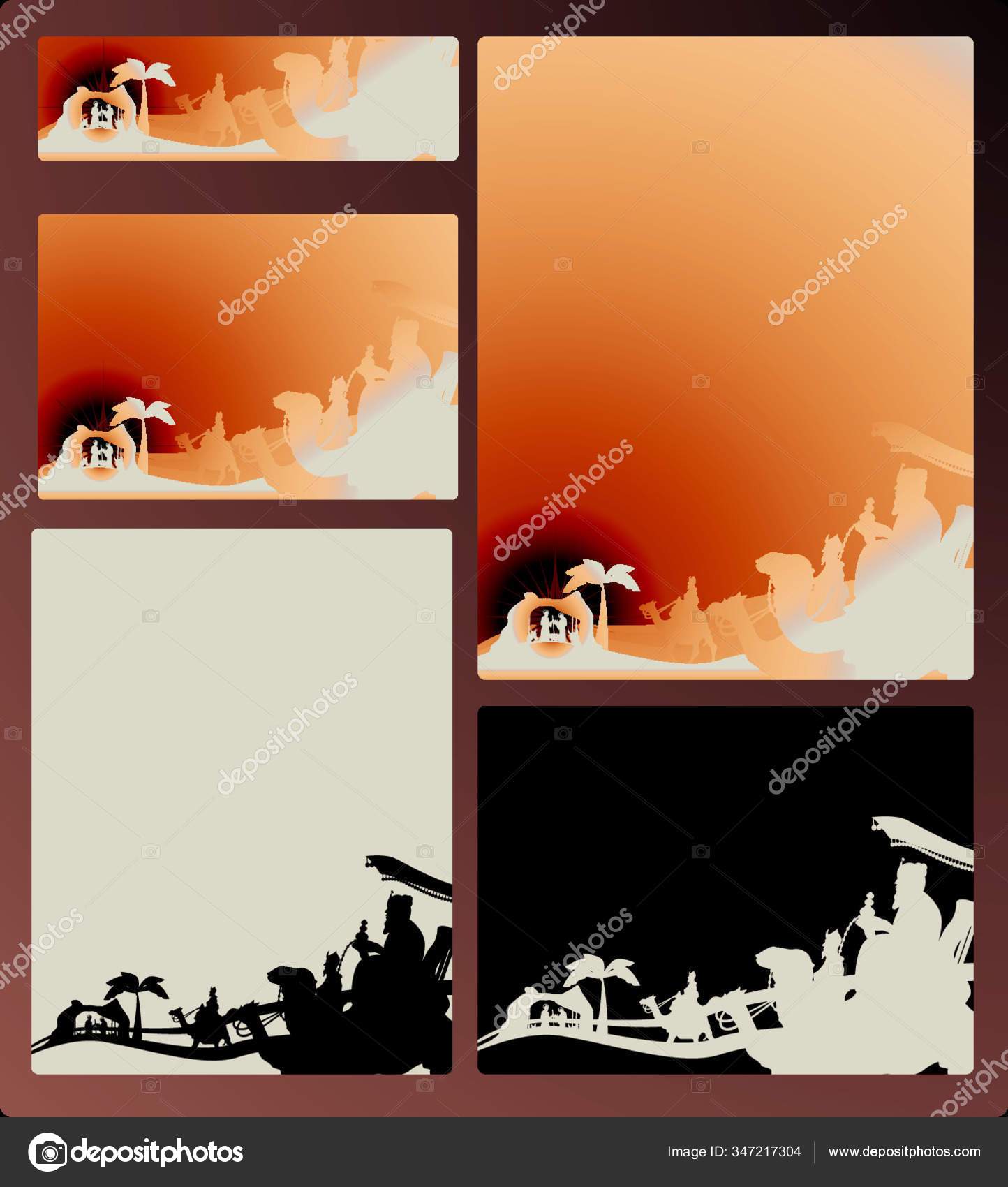 Ilustrasi Dalam Format Yang Berbeda Format Banner Horisontal Dan Format ...