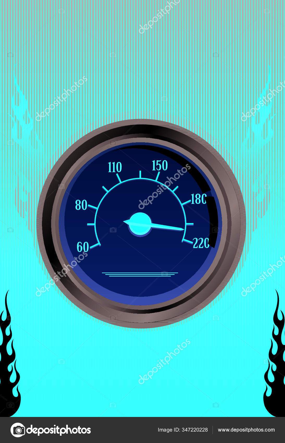 Vector Speedometer Fires Red Background Stock Vector by ©YAYImages ...