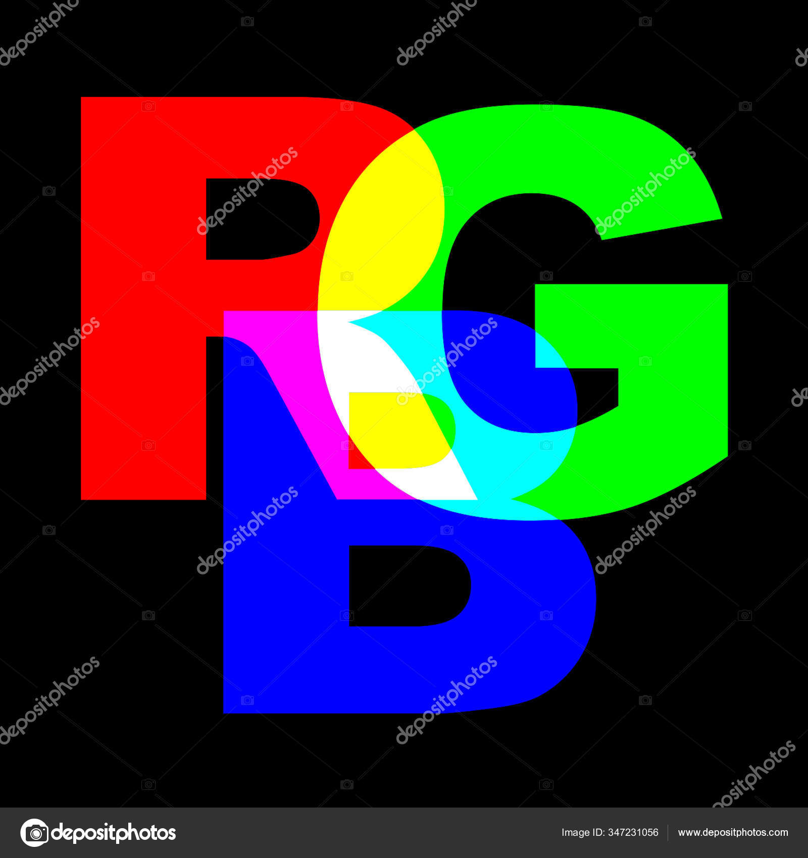 Rgb Color Scheme Letters Stock Vector Image by ©YAYImages #347231056