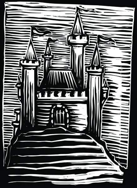 Castle woodcut Vector Art Stock Images | Depositphotos