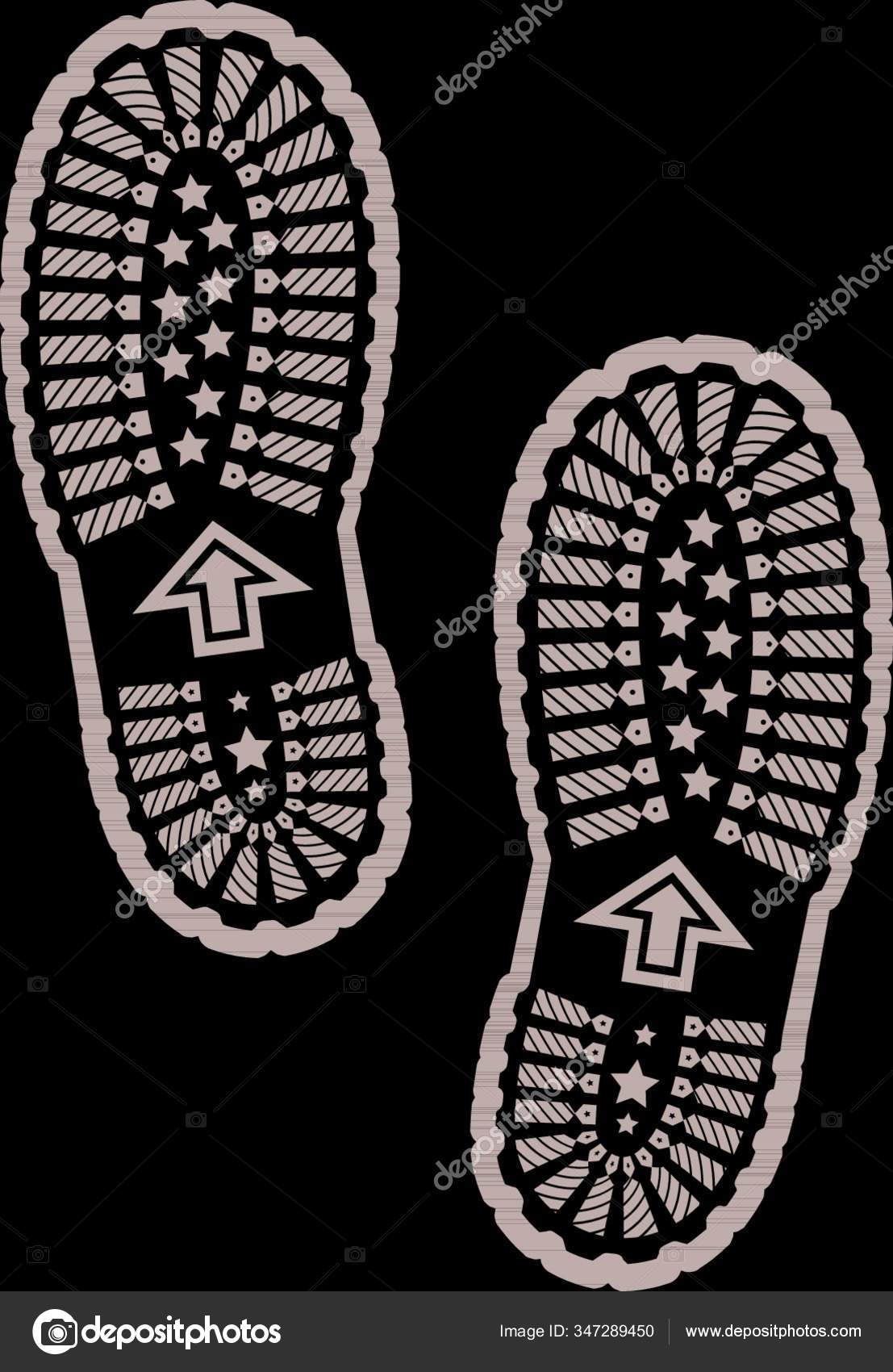 Shoe Print Vector Illustration White Background Stock Vector by ...