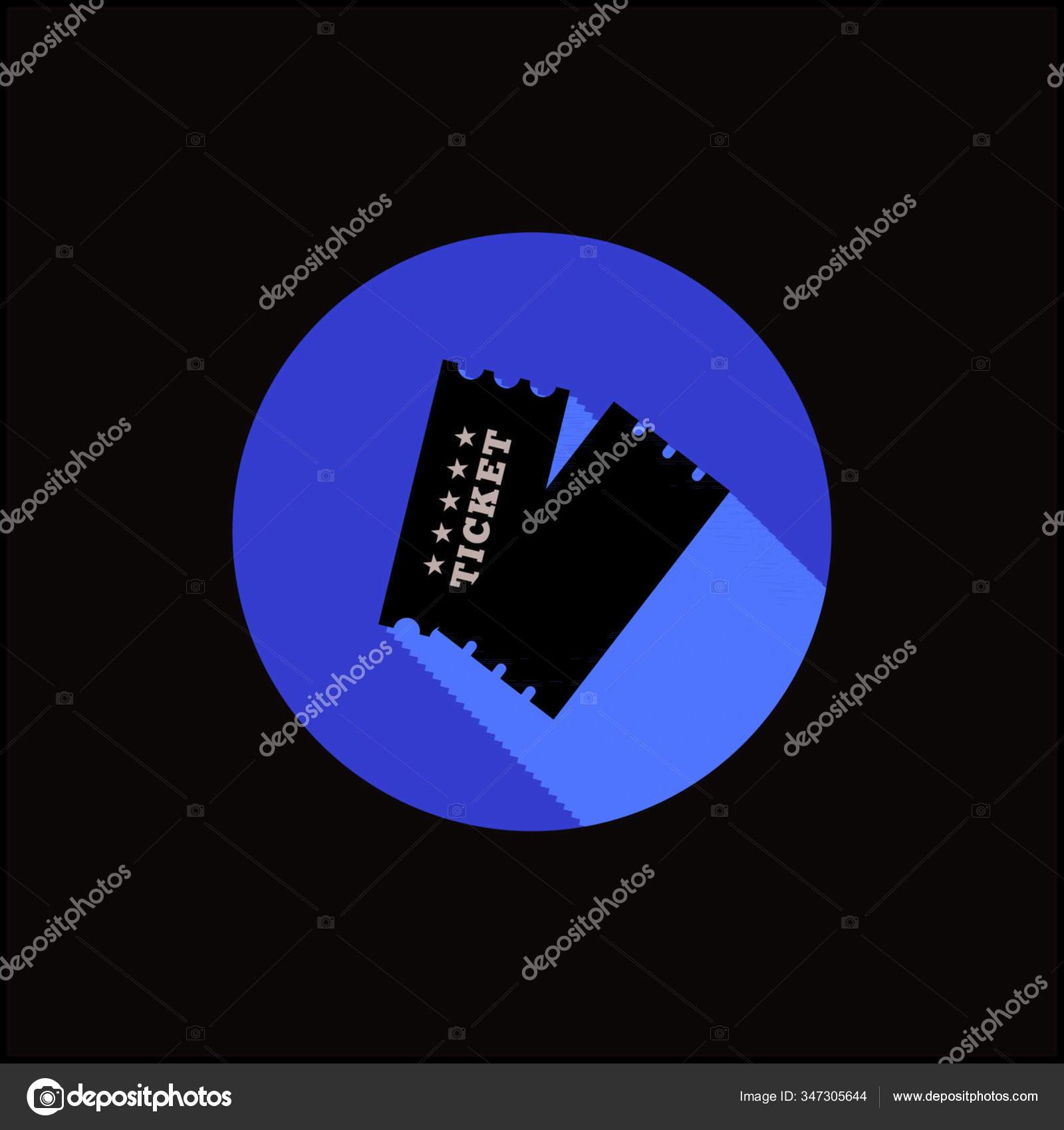 Vector Vintage Ticket Icon Grey Background Stock Vector by ©YAYImages ...