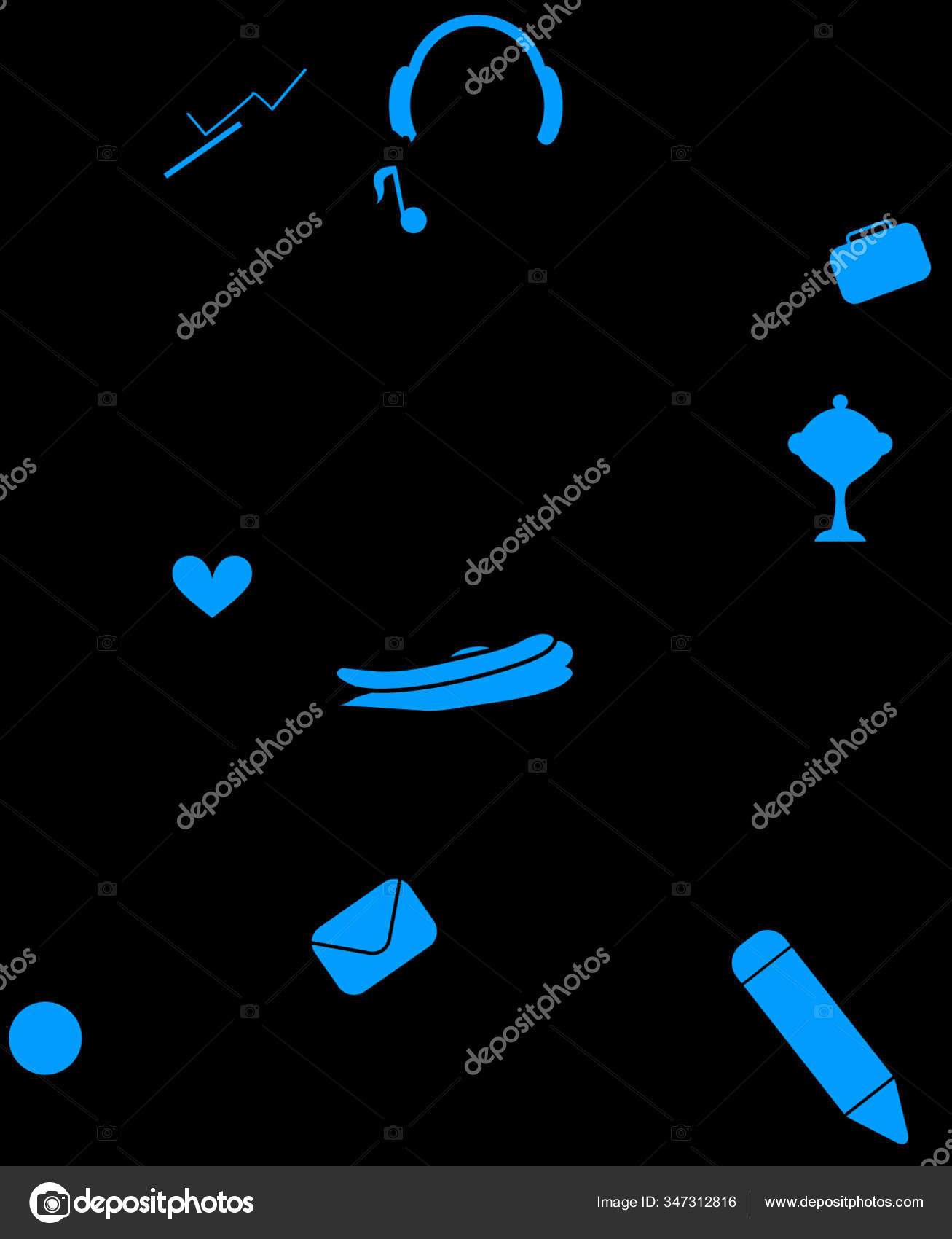 Nine Stick Figure Holding Different Items Websites Others Stock Vector ...