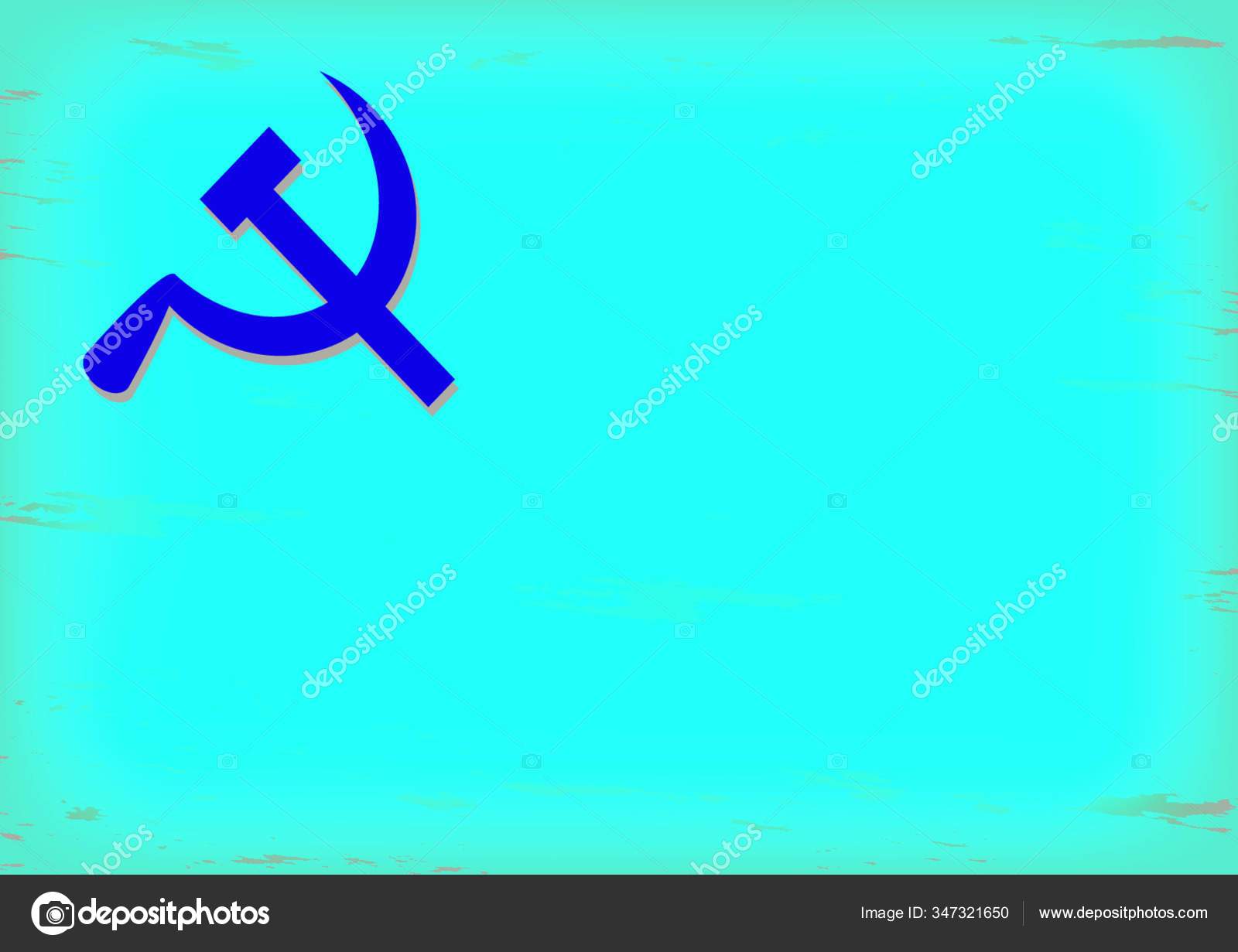 Russian Communist Flags Hammer Sickle Vector Illustration Stock Vector