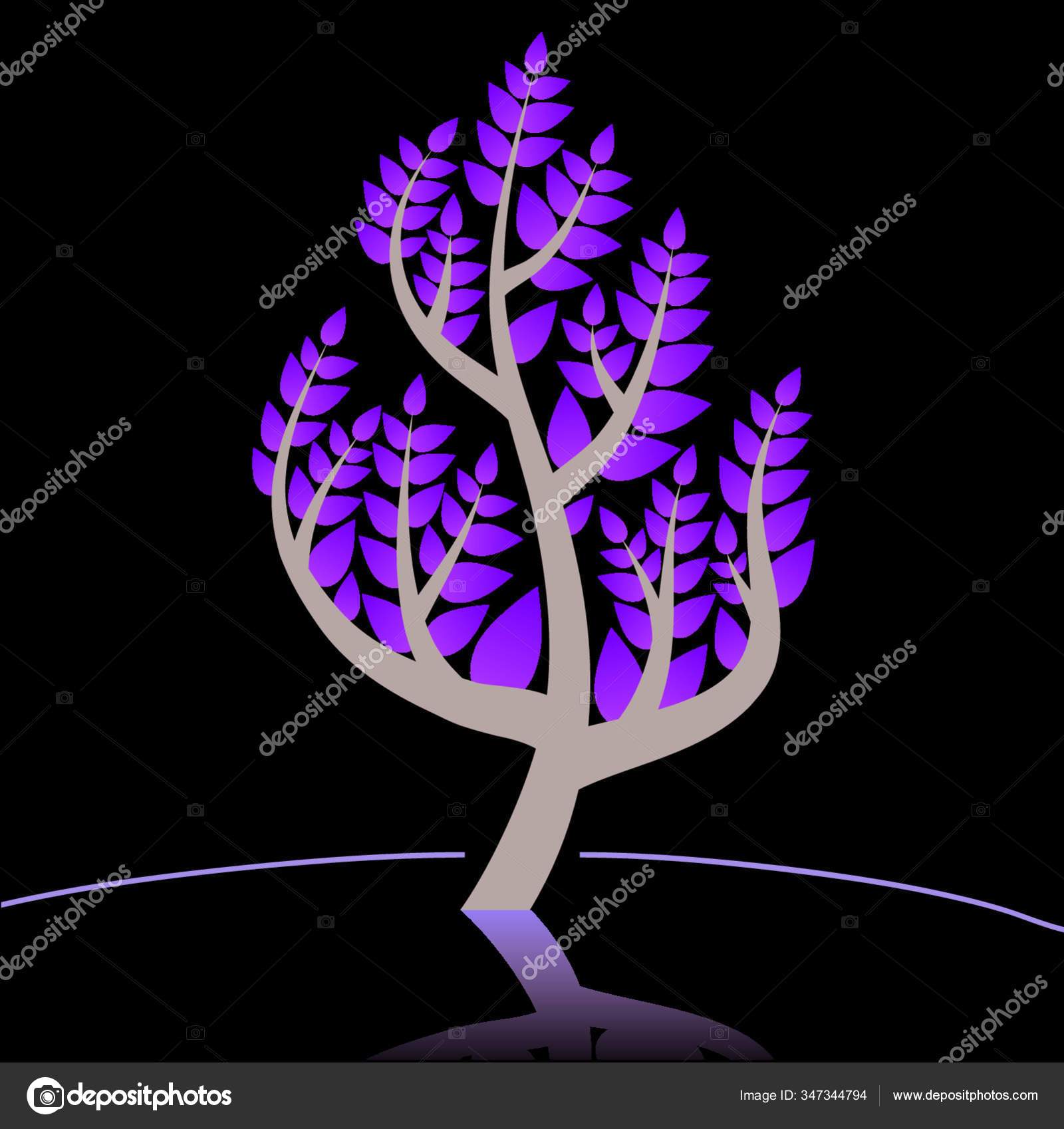 Stylized Tree Symbol Abstract Nature Icon Design Stock Vector Image by ...